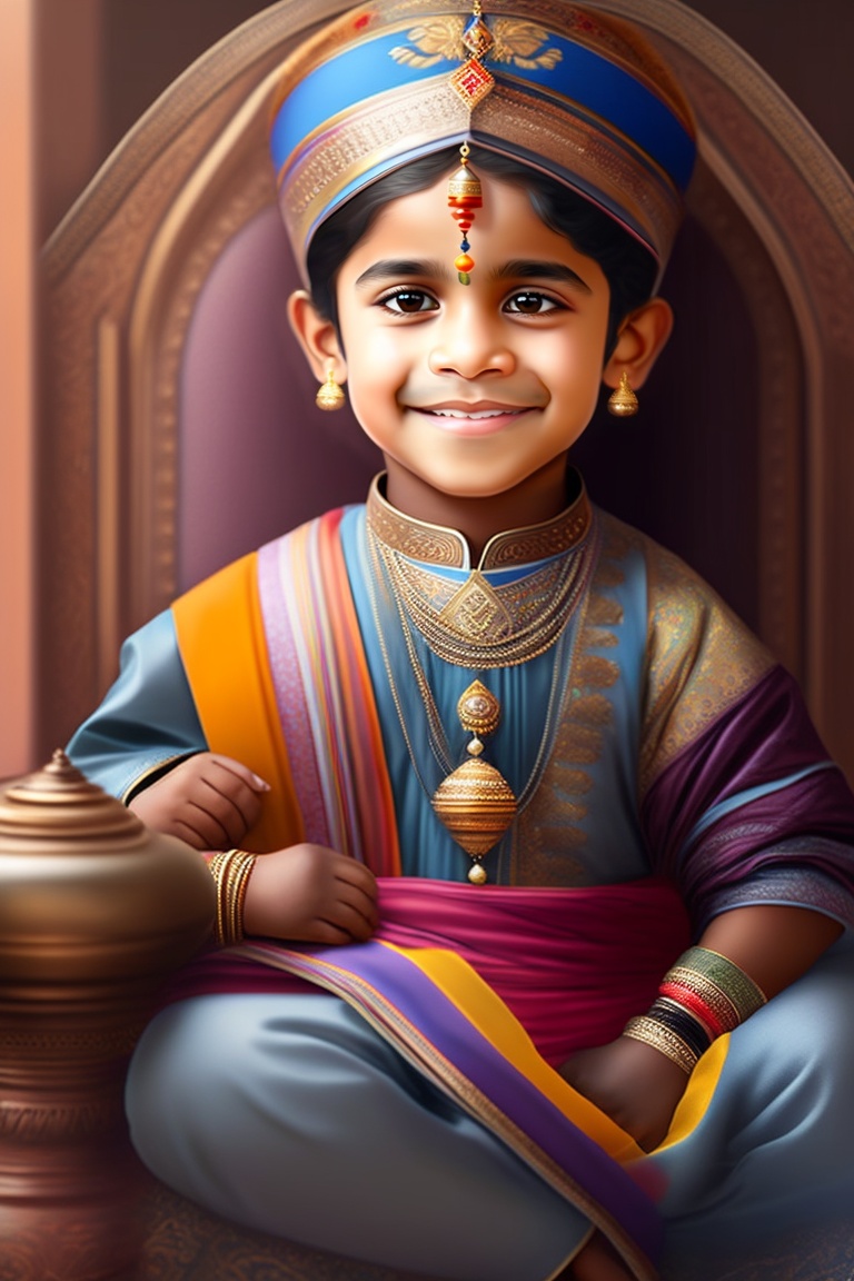 Lexica - A cute boy in indian traditional dress , rich in culture ...