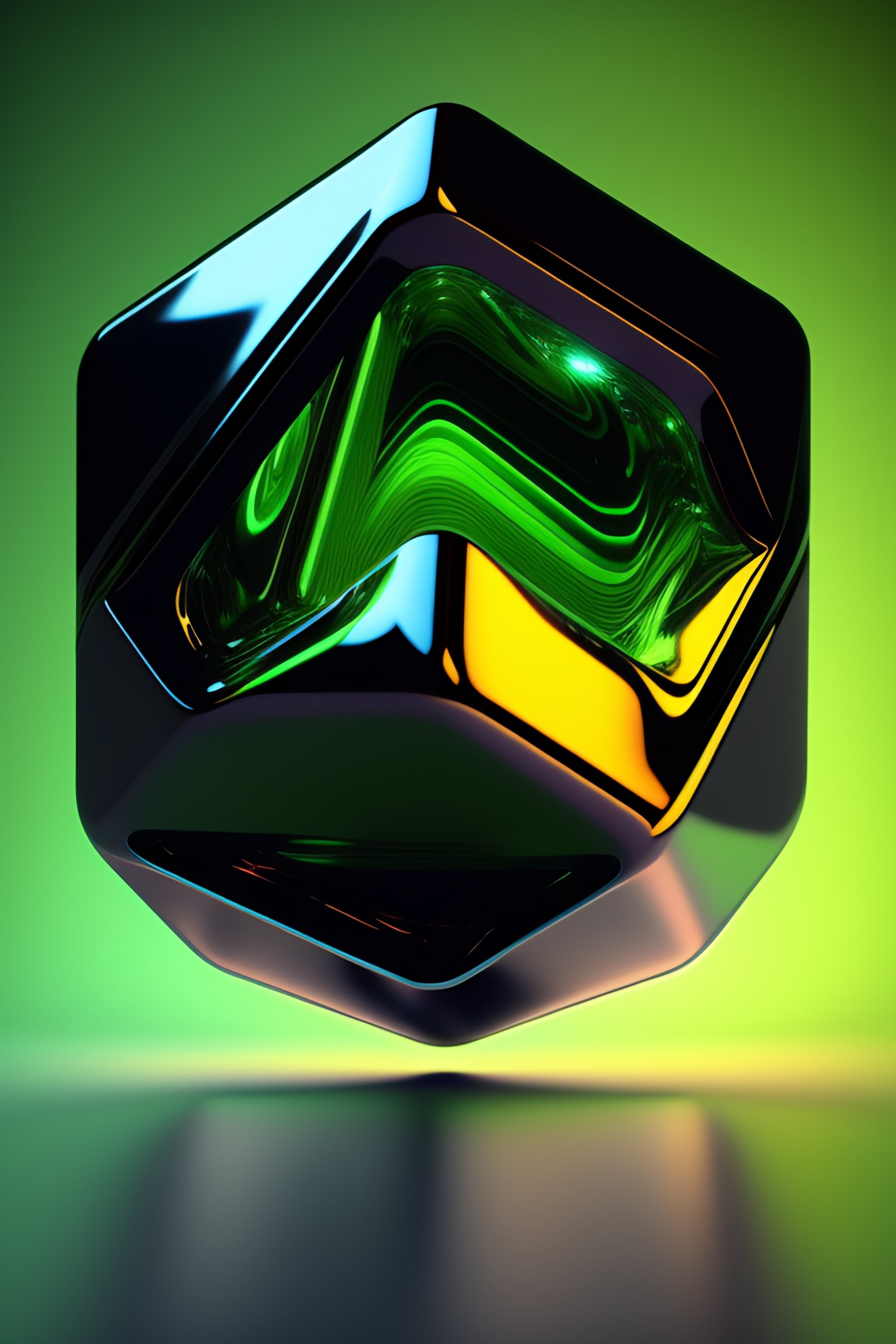 Lexica - A photorealistic render of a metallic crystalline neotribal ...