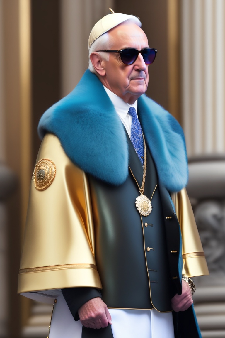 Lexica - The pope wearing a big ugly balenciaga jacket on fashion show ...