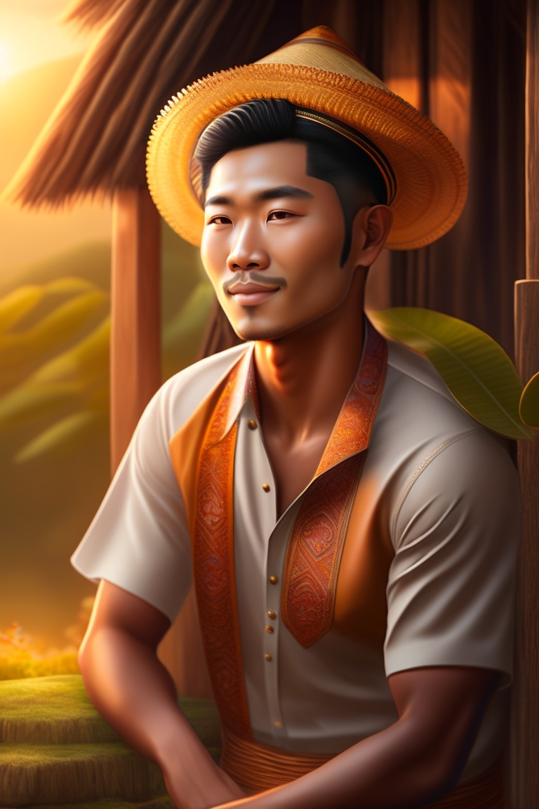 Lexica - A protagonist good looking sundanese man named ujang kusen ...