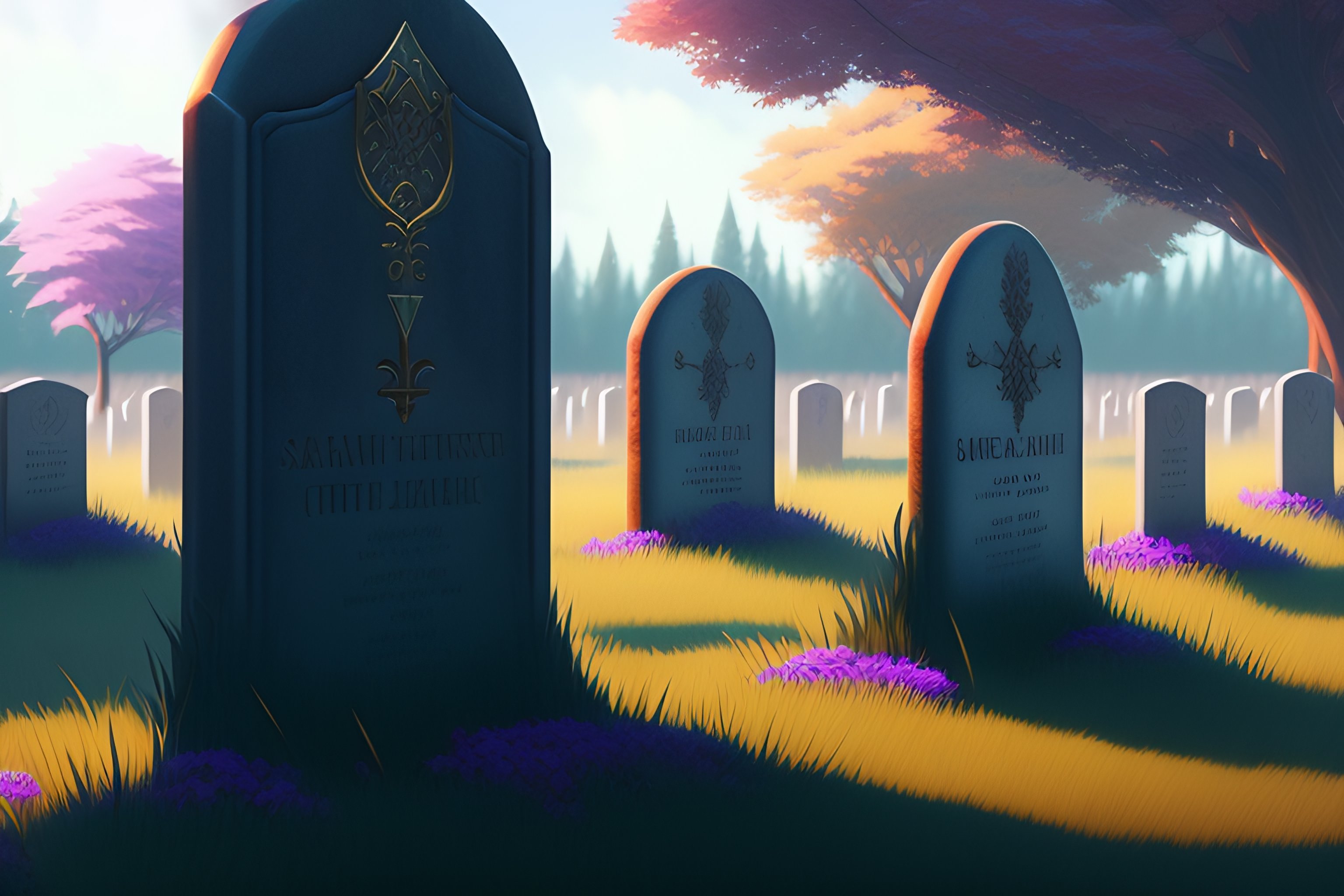 Lexica - Graveyard with basic headstones no markings, Canadian, highly ...