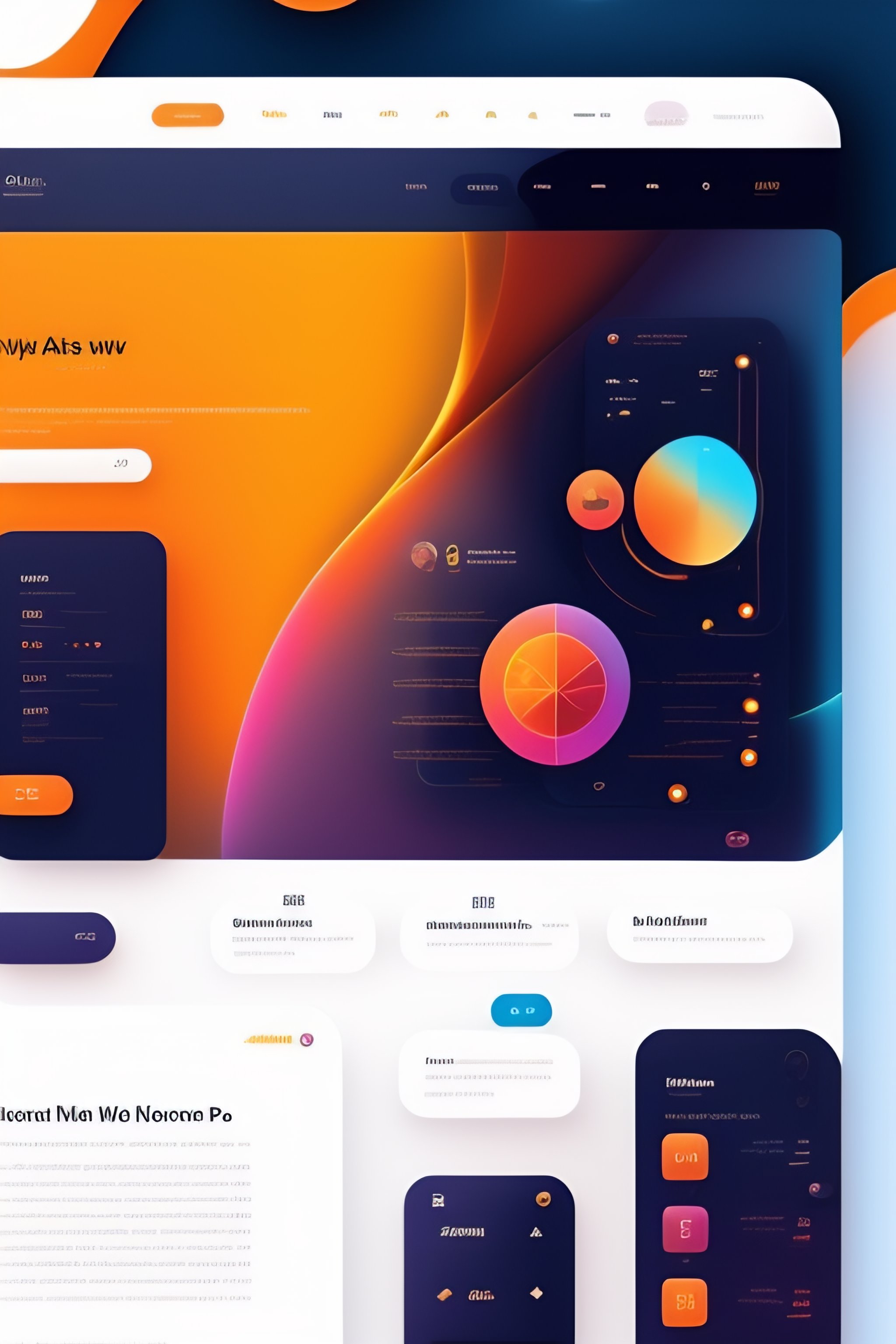 Lexica - Web ui anime art UX components high detailed