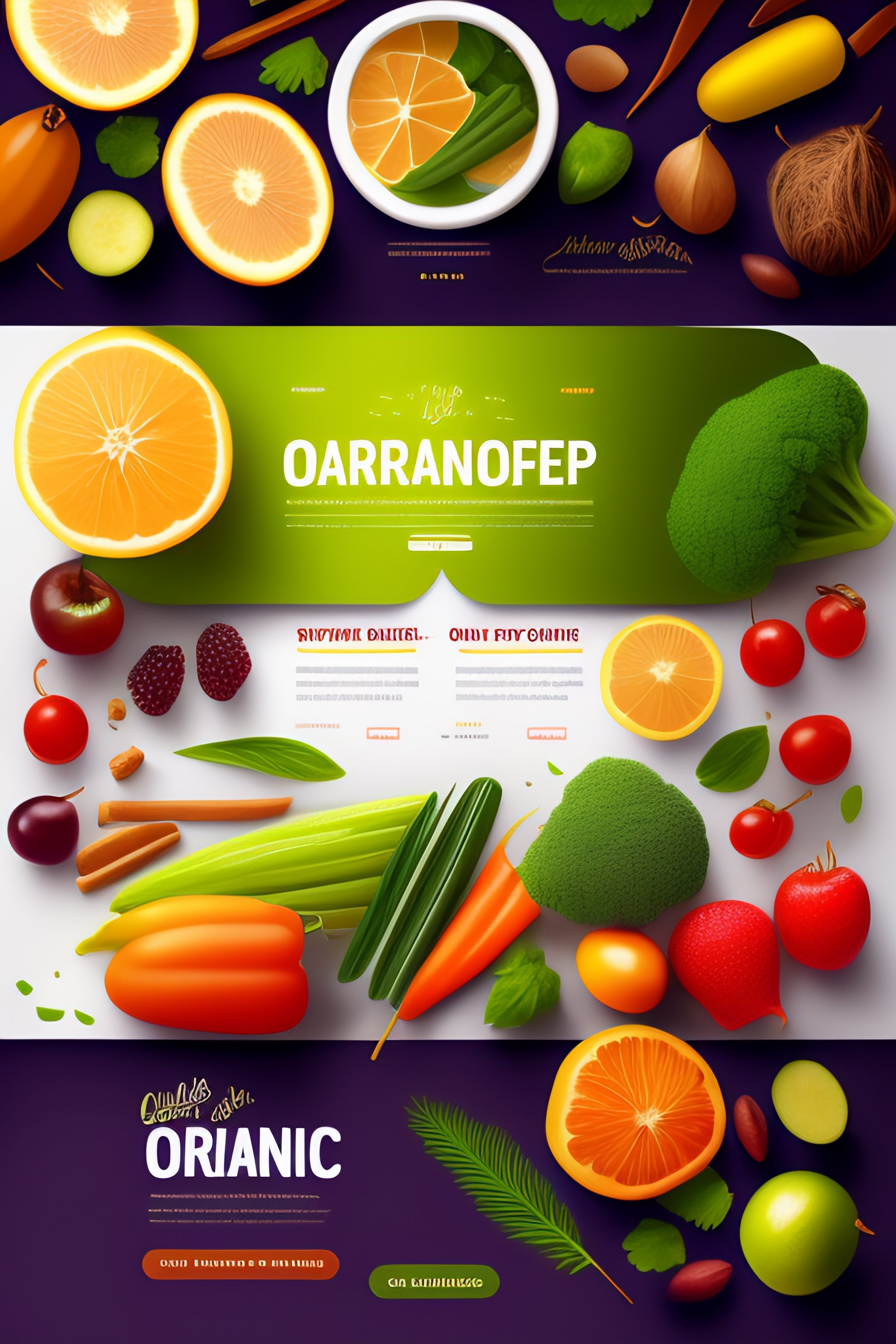 Lexica - Banner for the website with the theme: organic products