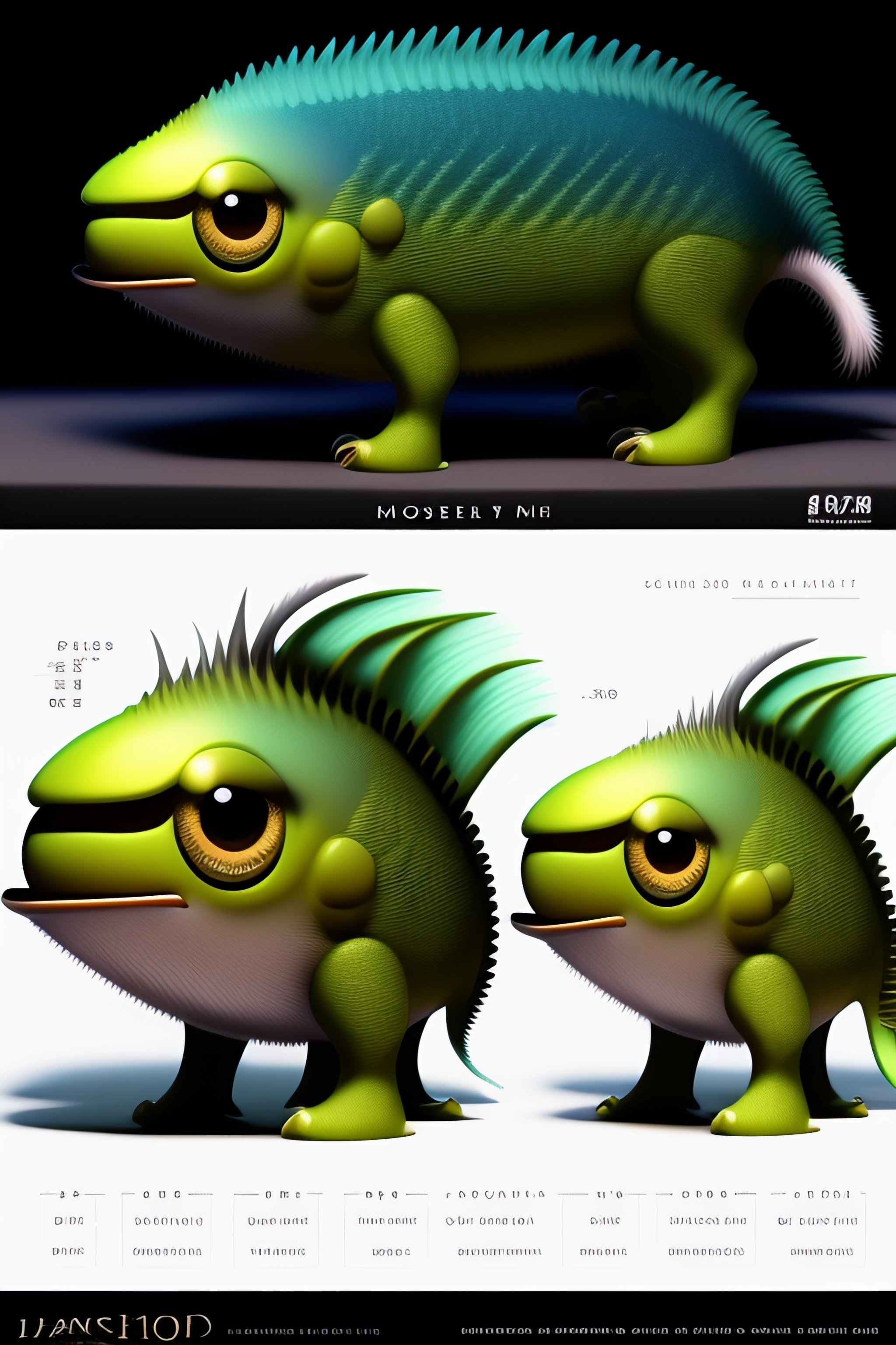 Lexica - Photo real monster model sheet