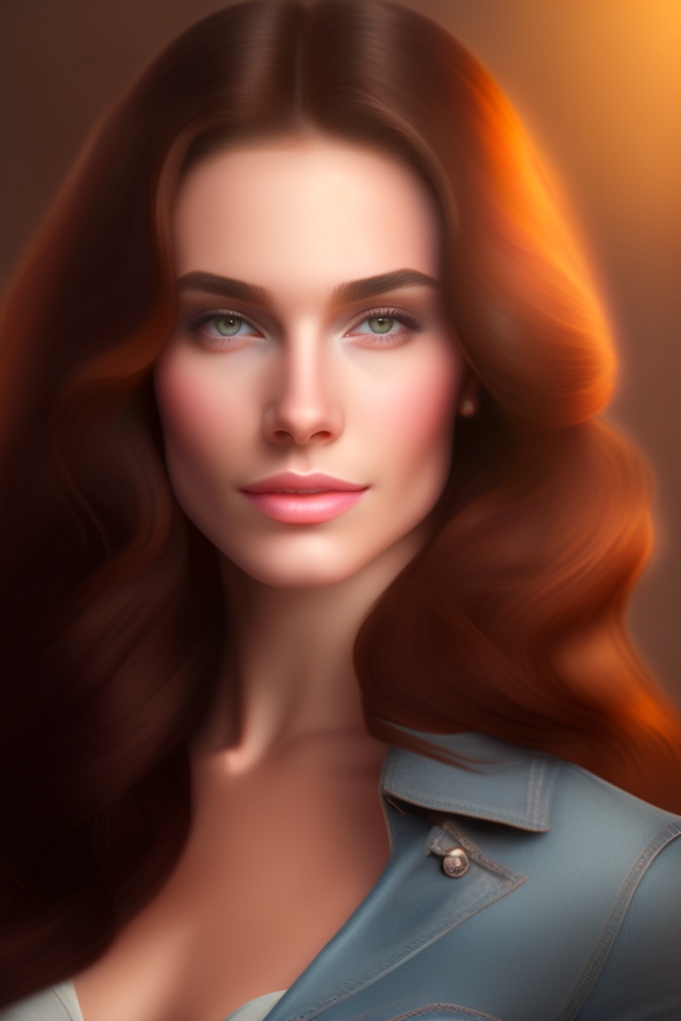 Lexica - A captivatingly beautiful Caucasian woman with long, silky ...