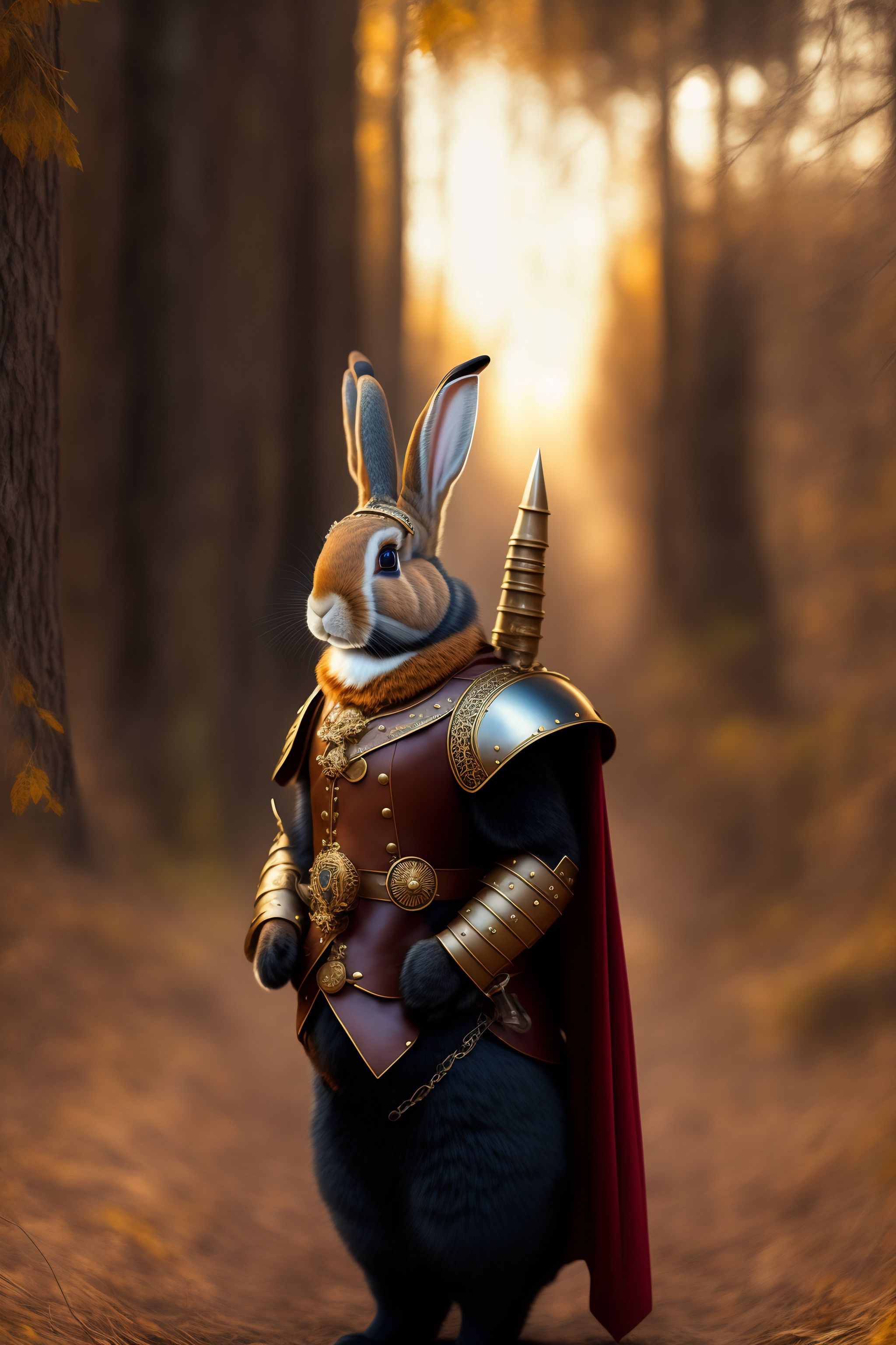 Lexica - A rabbit wearing steampunk armor