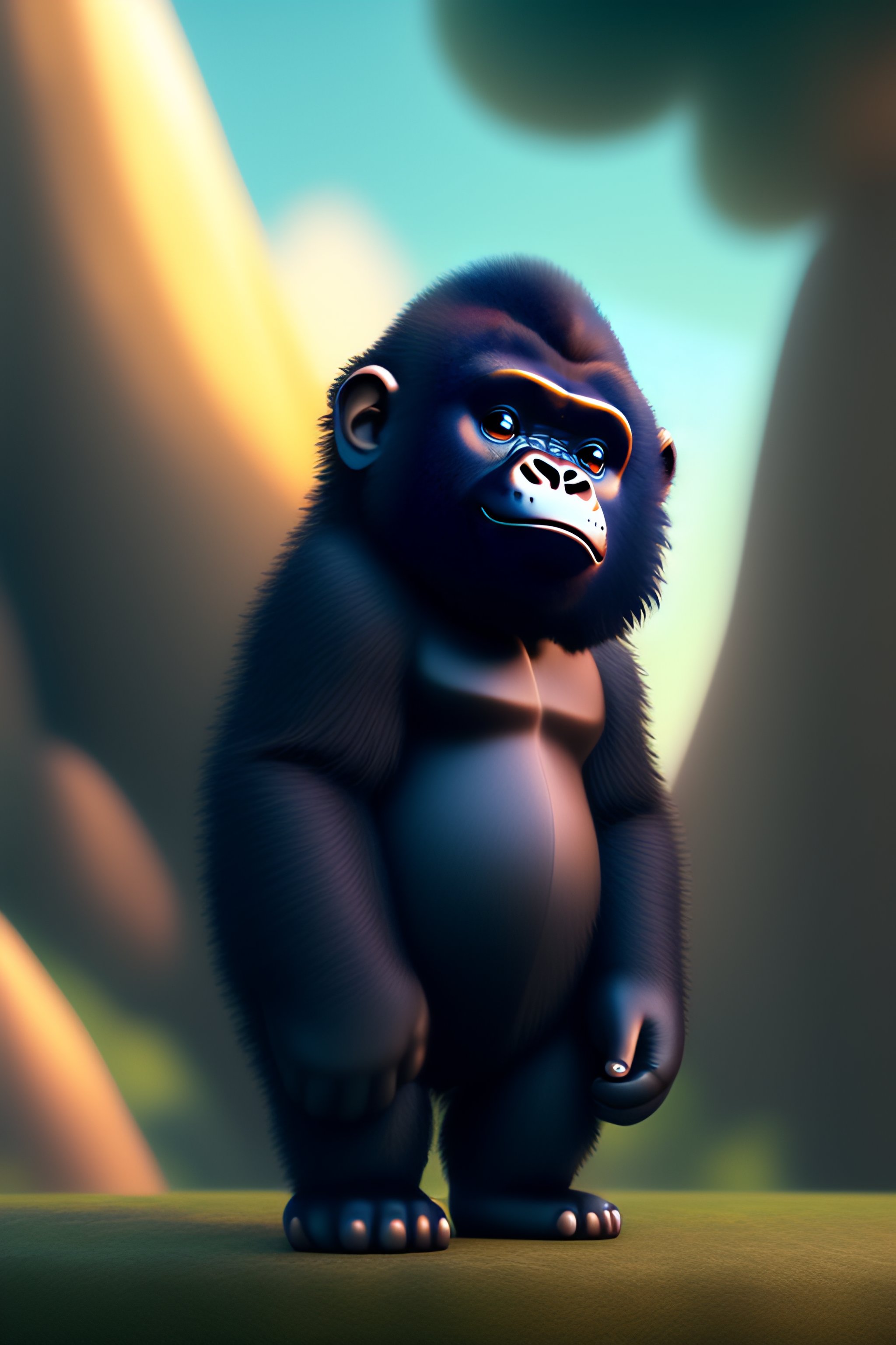 Cartoon Baby Gorilla
