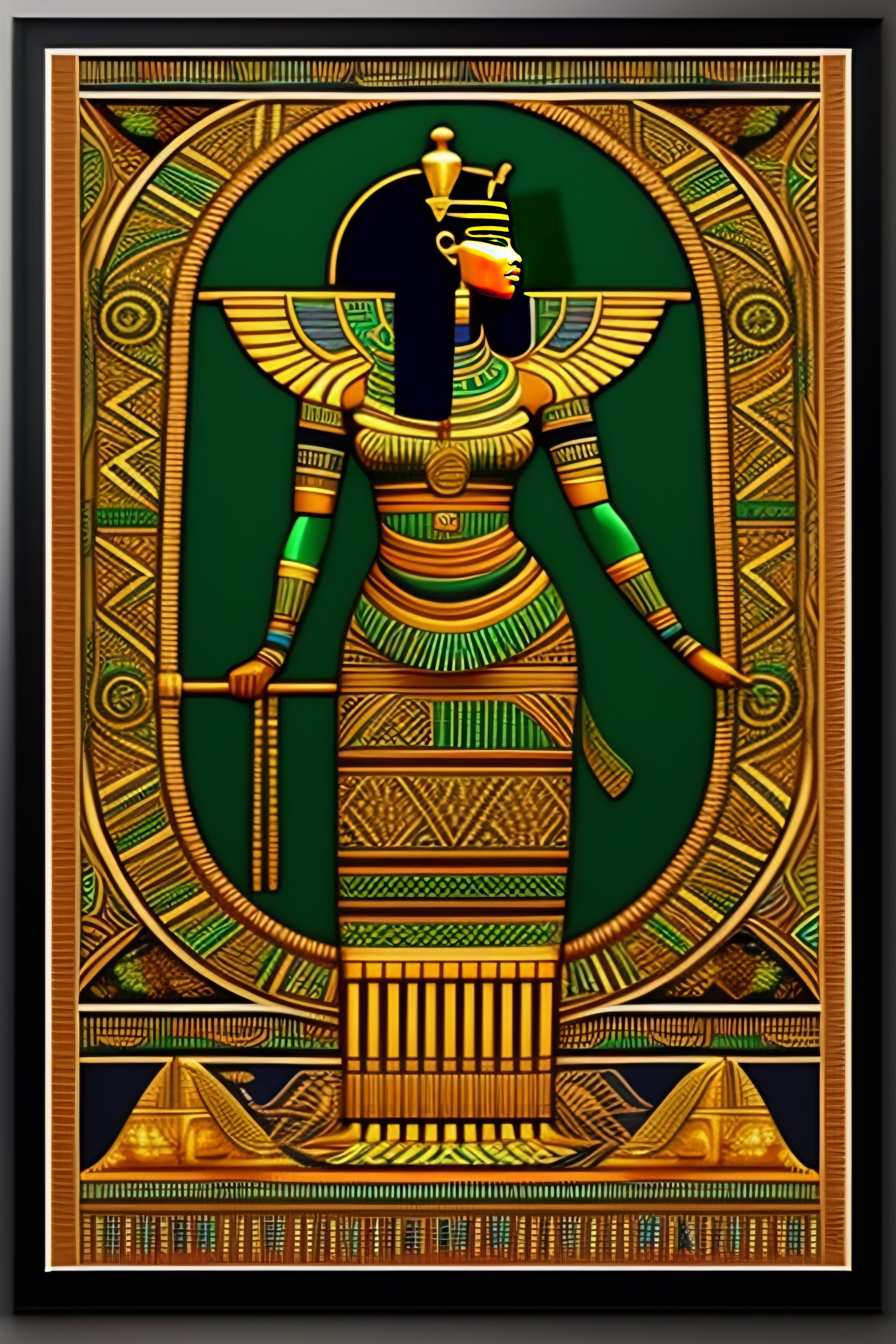 Lexica - Image of African fabric with gold, black, green, Kemet Egypt ...