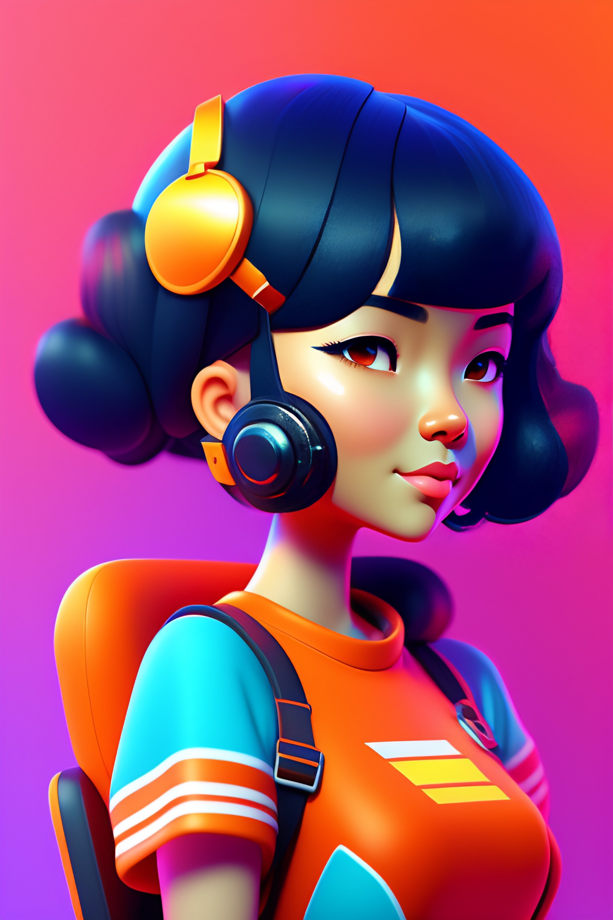 Lexica - A cartoon girl using a smartphone, vector art by jaeyeon nam ...