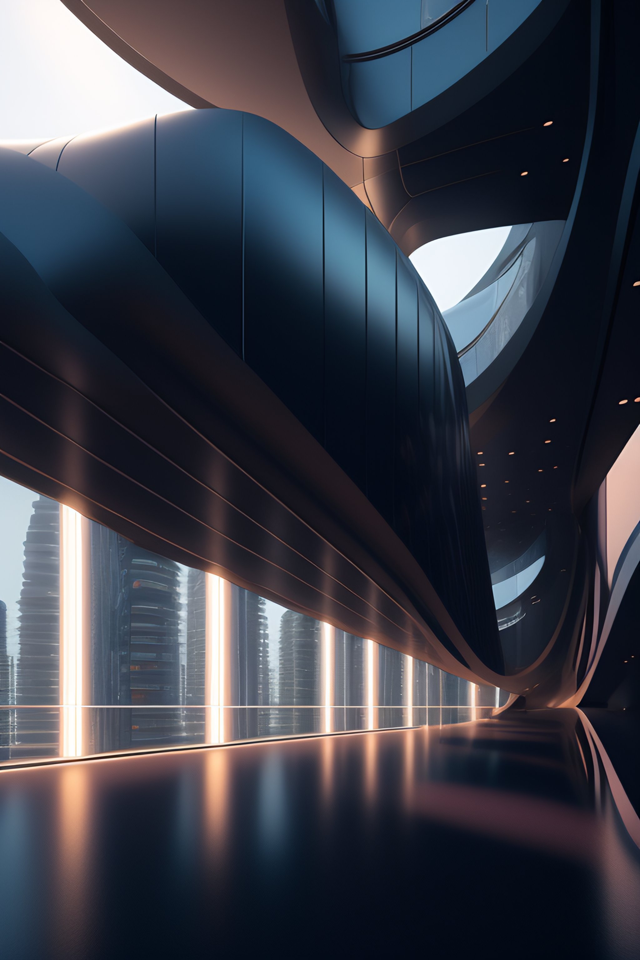 Lexica - Avatar city, interior, zaha hadid, render, 8k, 3ds max ...