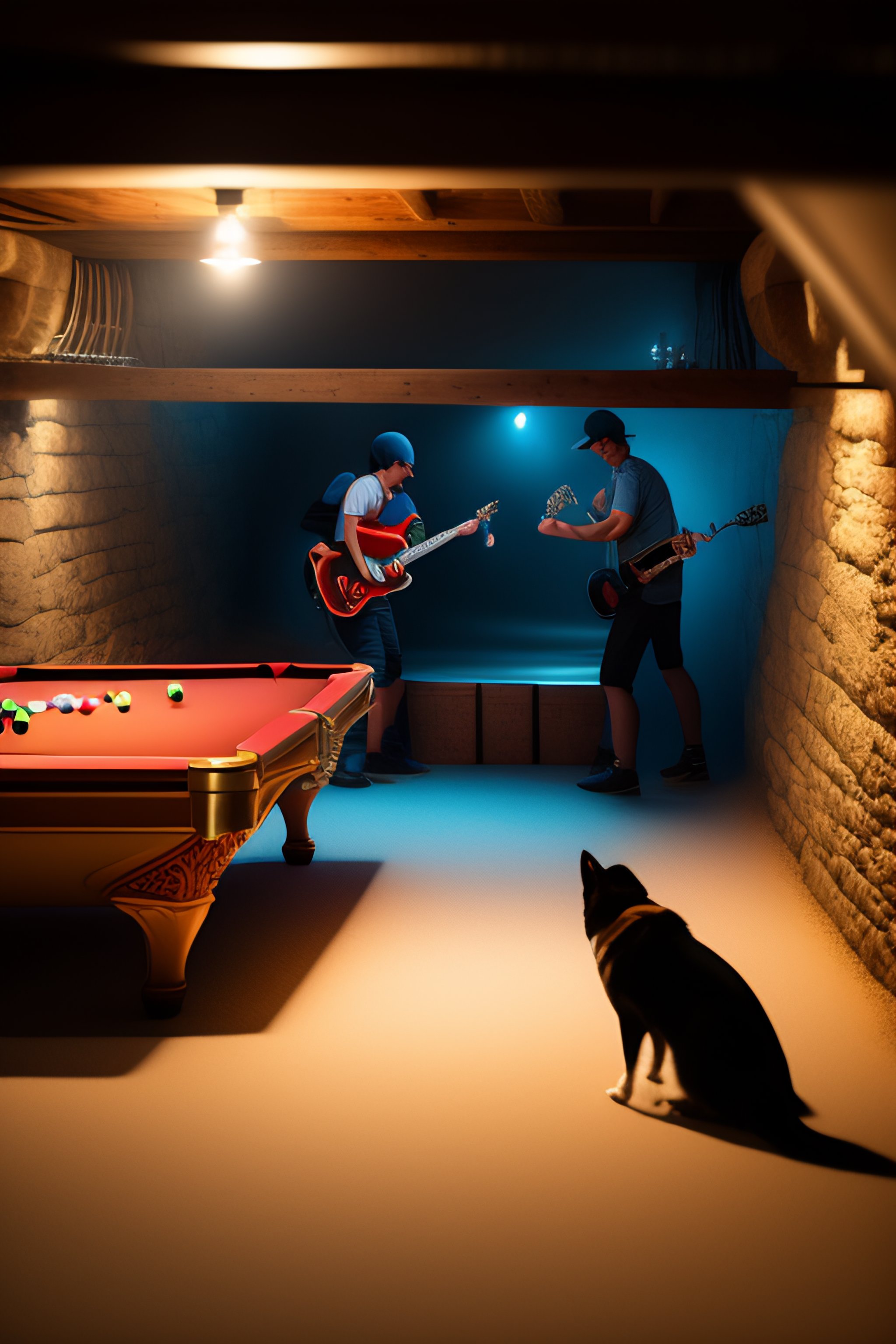 Lexica - Human friends playing in the basement