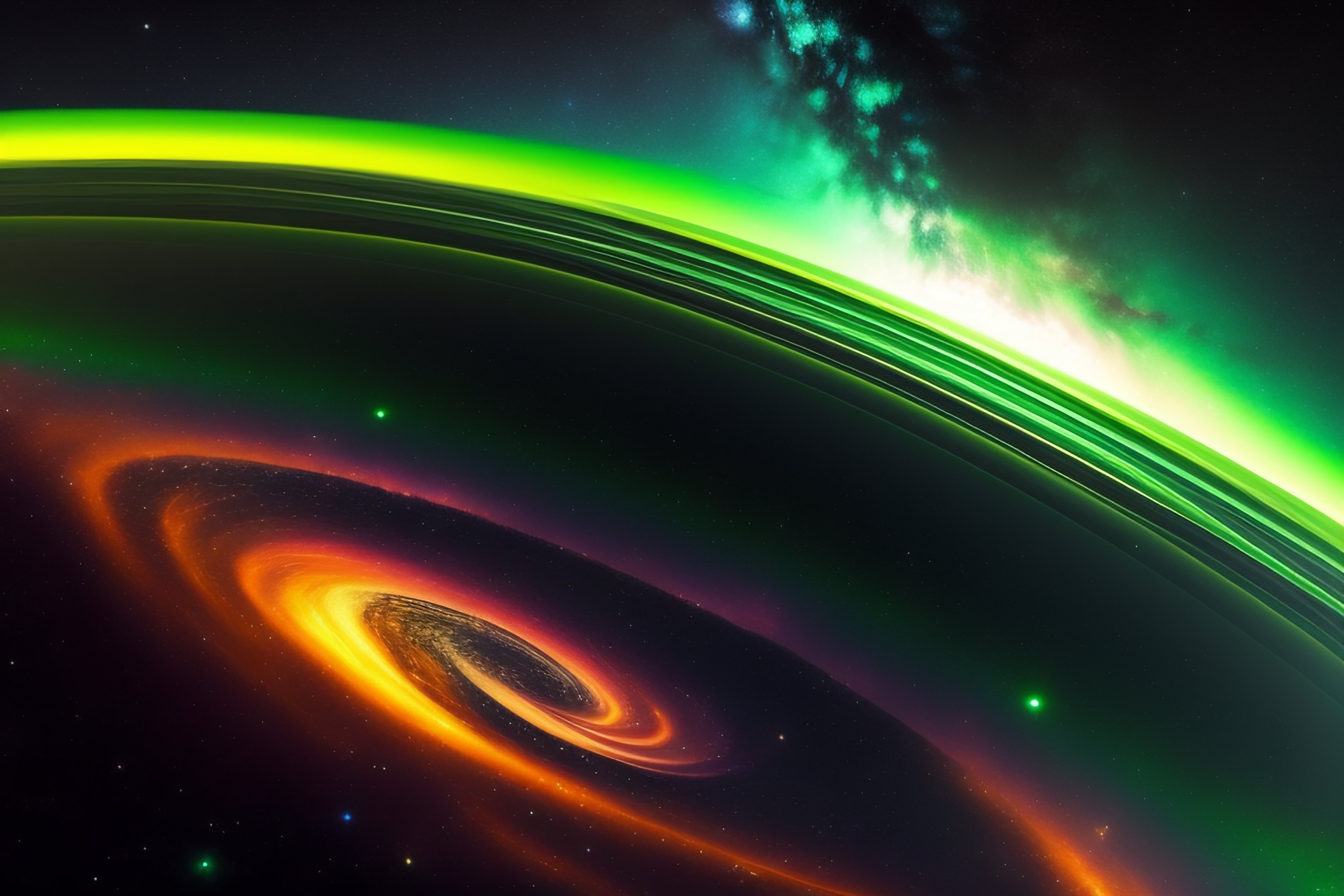 Lexica - Green and black scheme colors, black and green galaxy, space ...