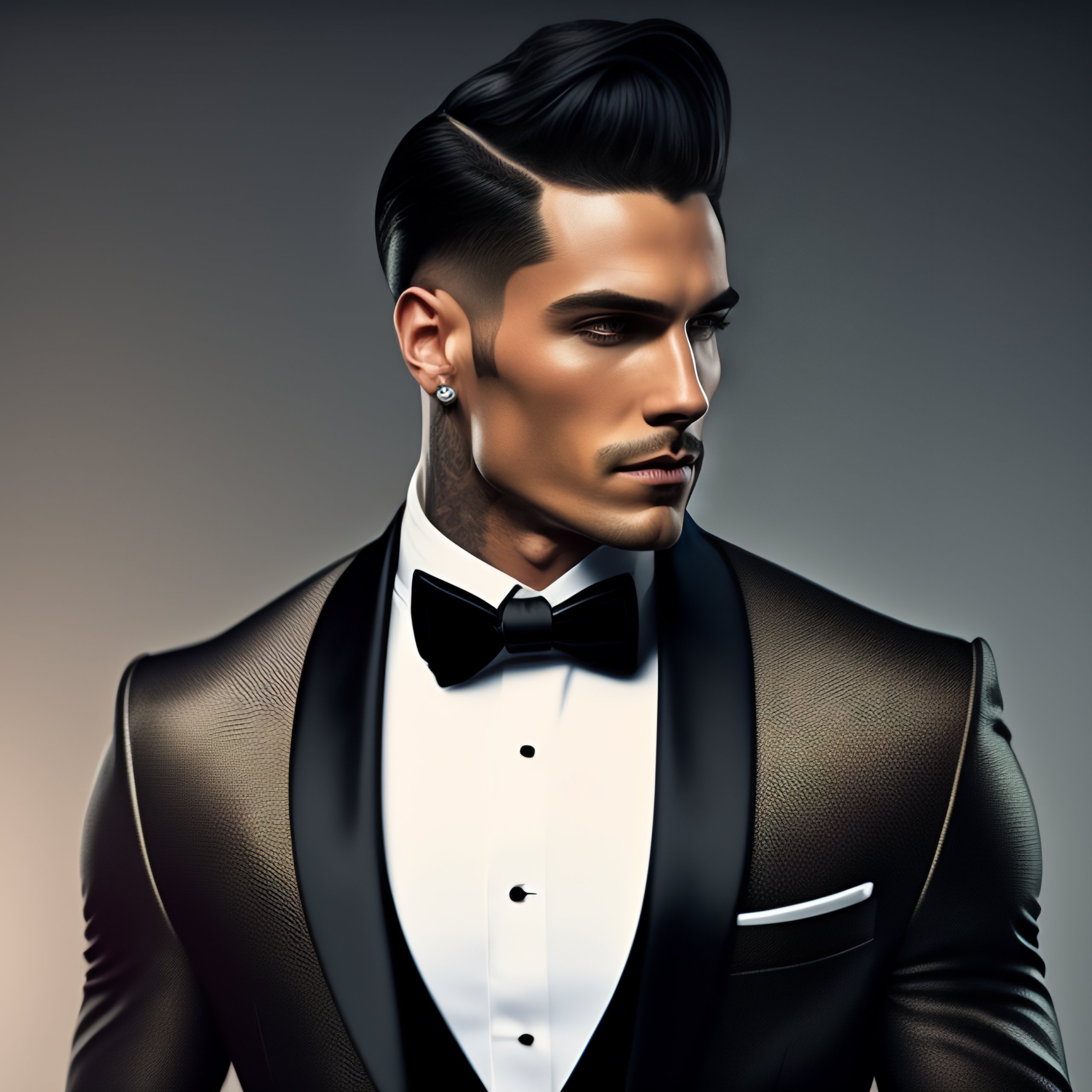 Lexica - Inkpunk style a man in tuxedo