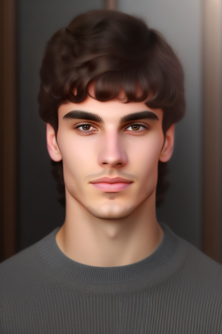 Lexica - Dark haired 22 years old young white turkish man has little ...