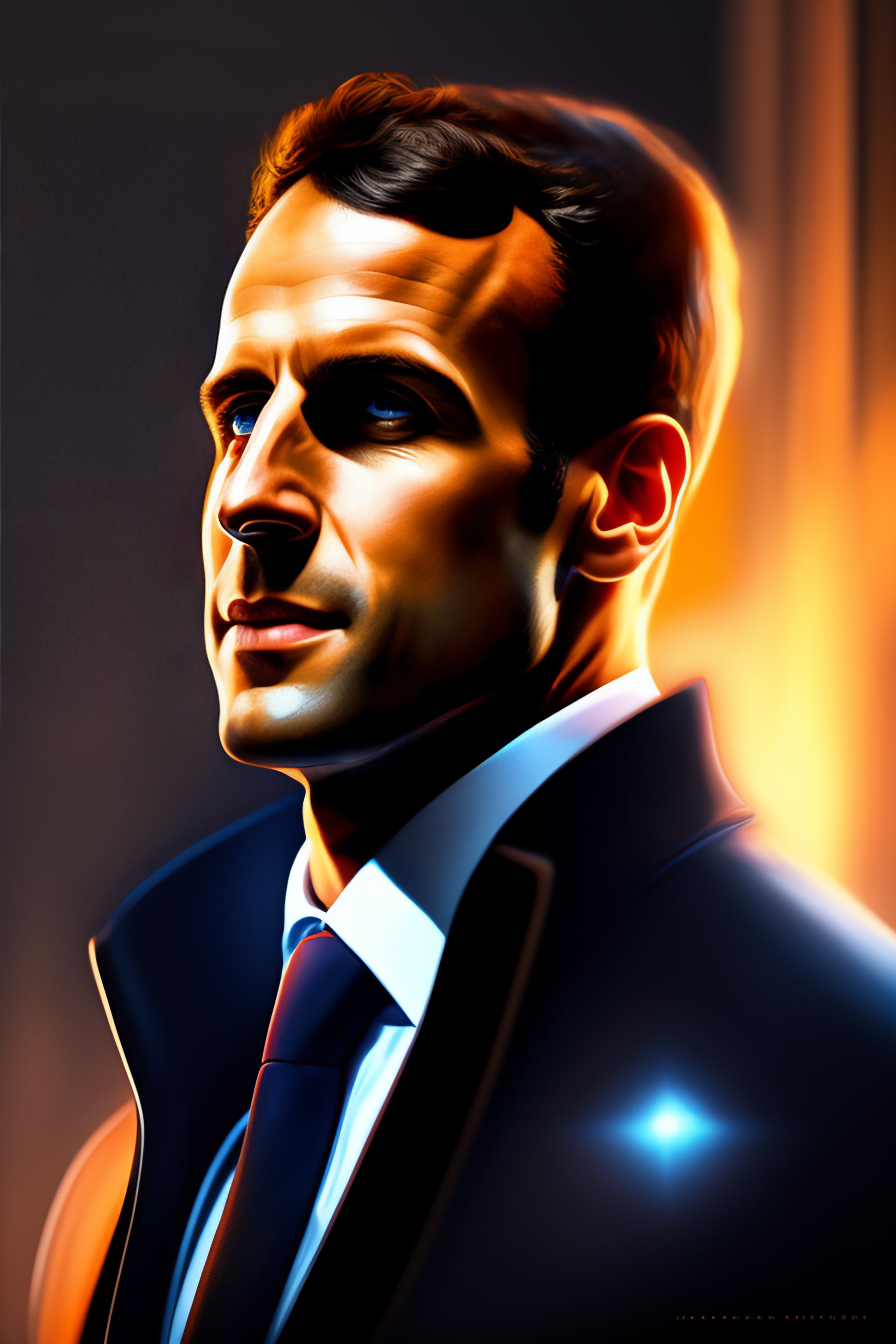 Lexica - Emmanuel macron as god, heavem, portrait, intricate, detailed ...