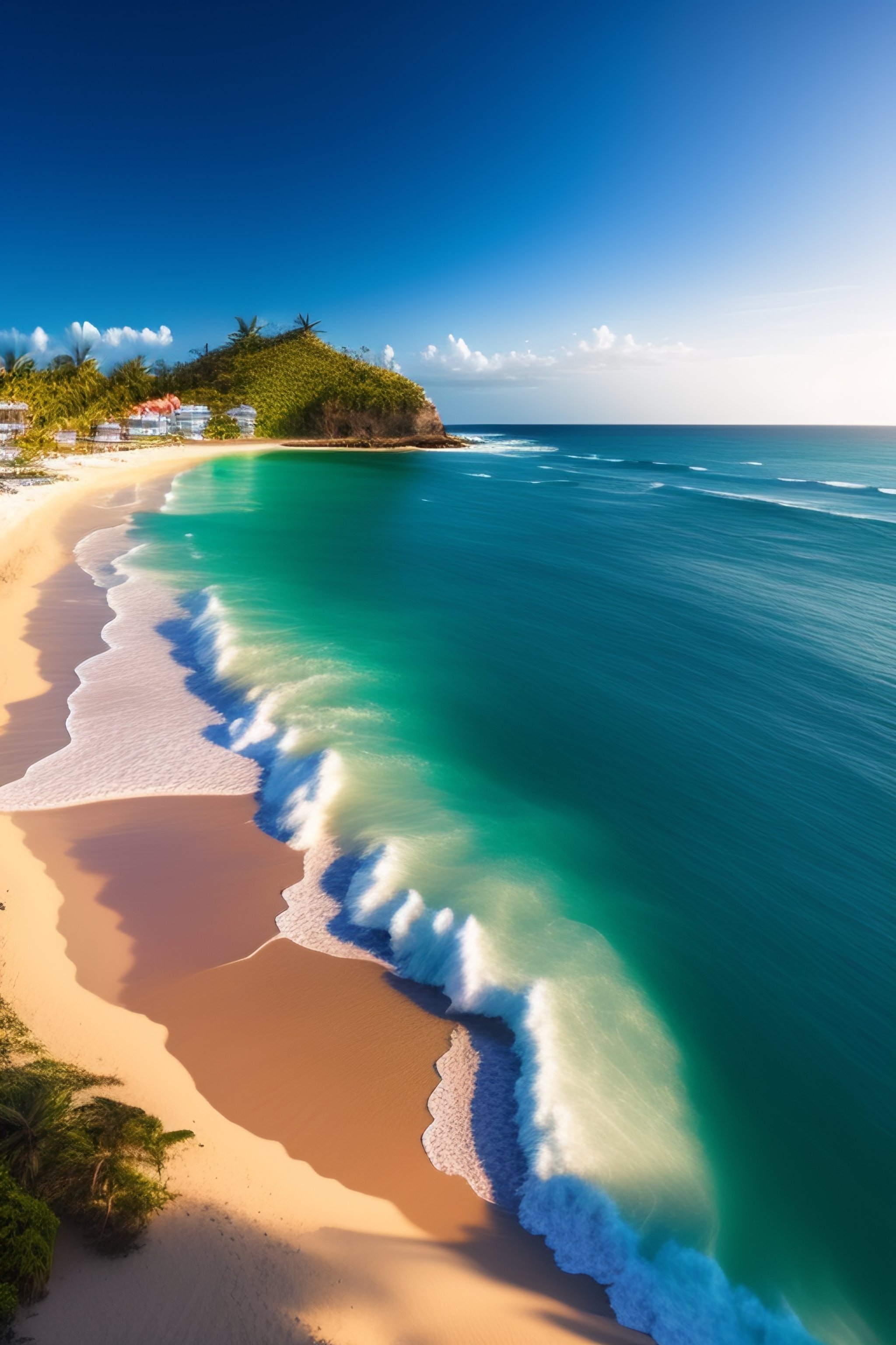 Lexica - Una playa de santo domingo atardeser y morena dominicana