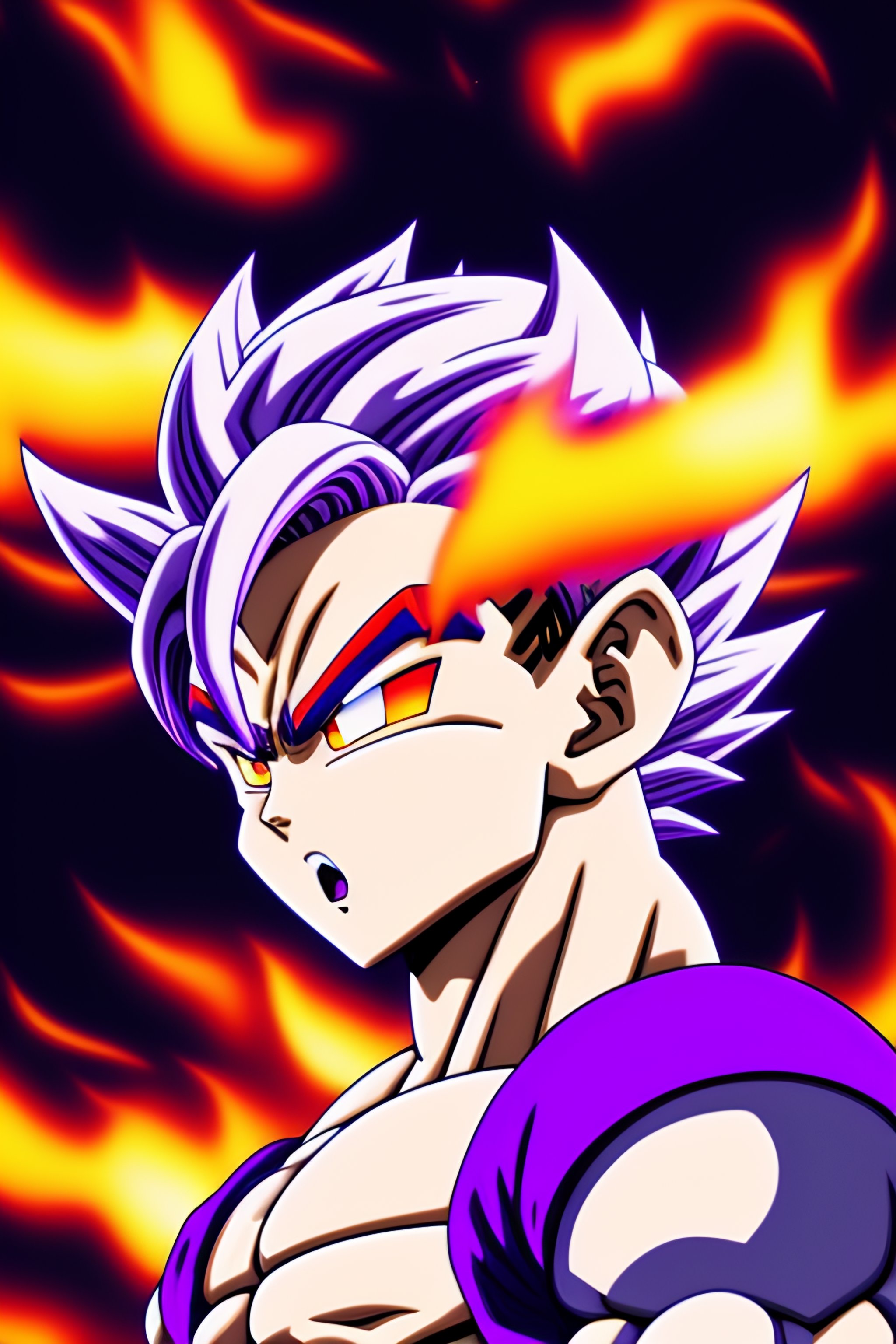 Lexica - Freezer, dragon ball, anime style, fire background