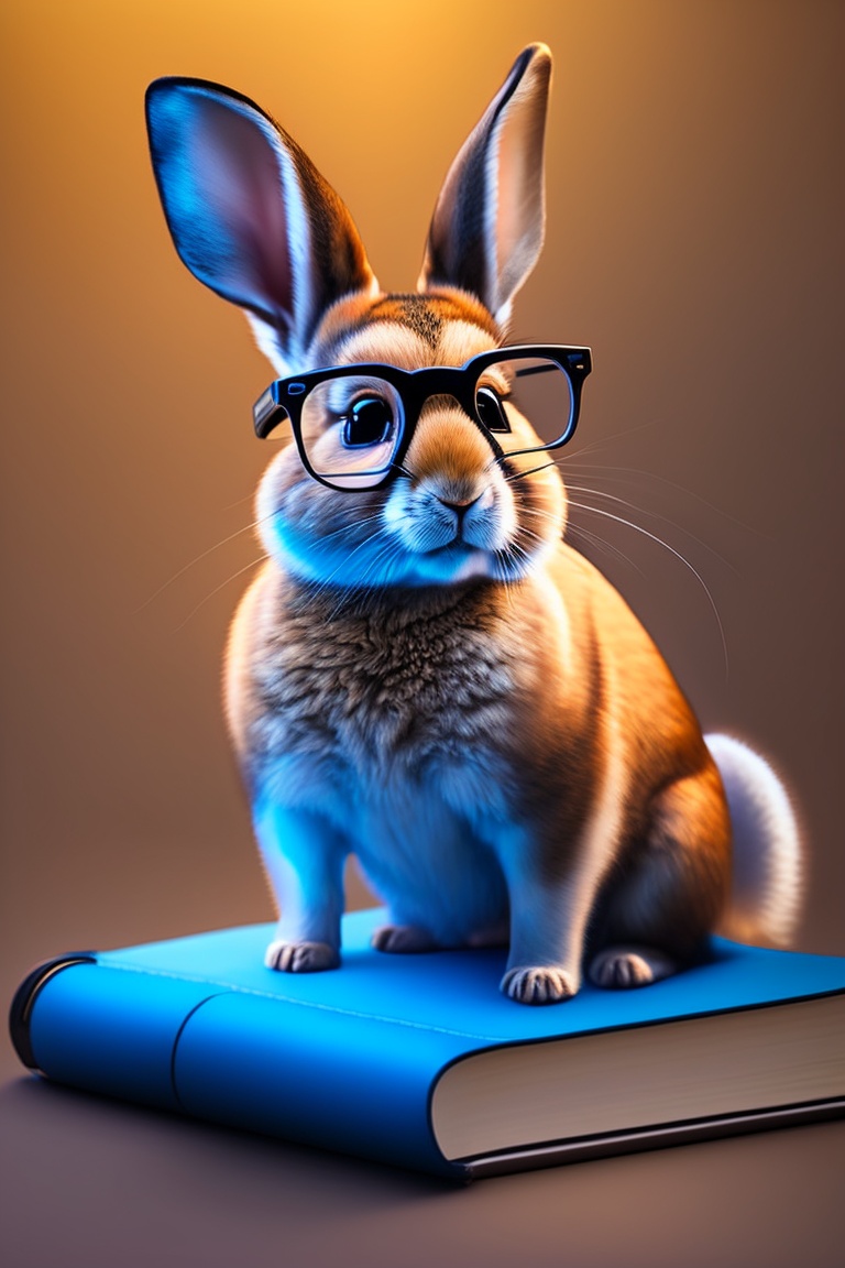 Lexica - A rabbit dressed in a sleek suit, sitting in front of a ...
