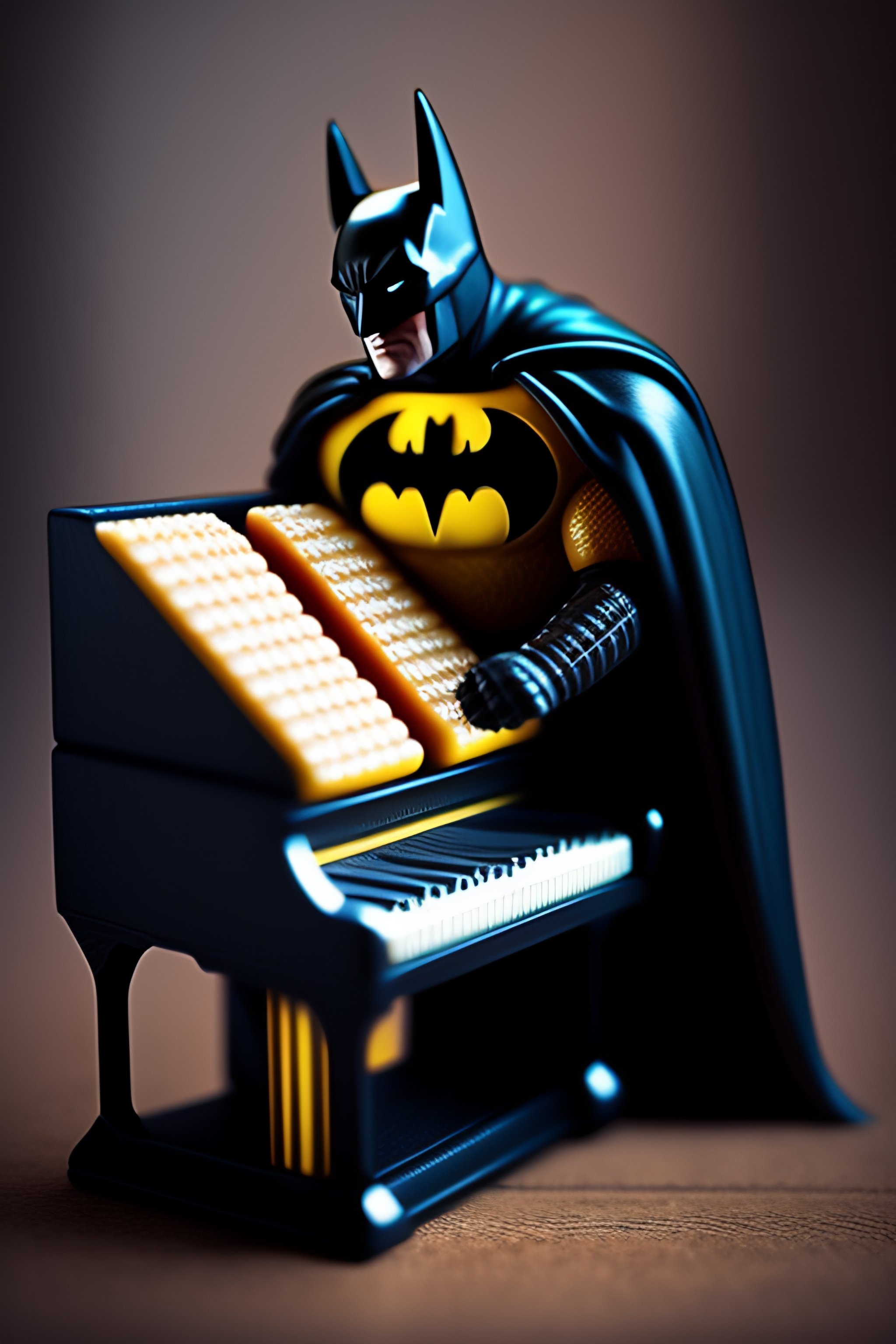 Lexica - Batman playing a batman piano