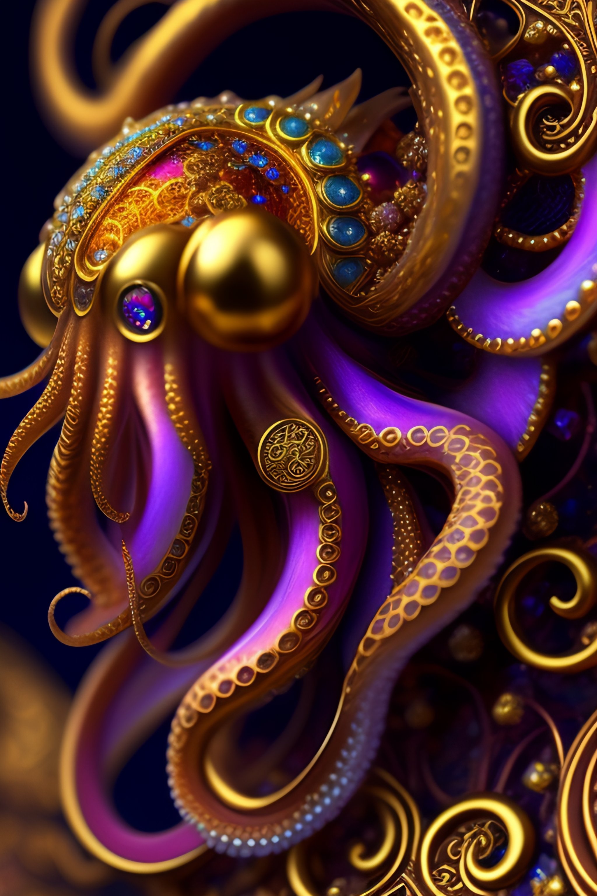 Steampunk Octopus Wallpaper
