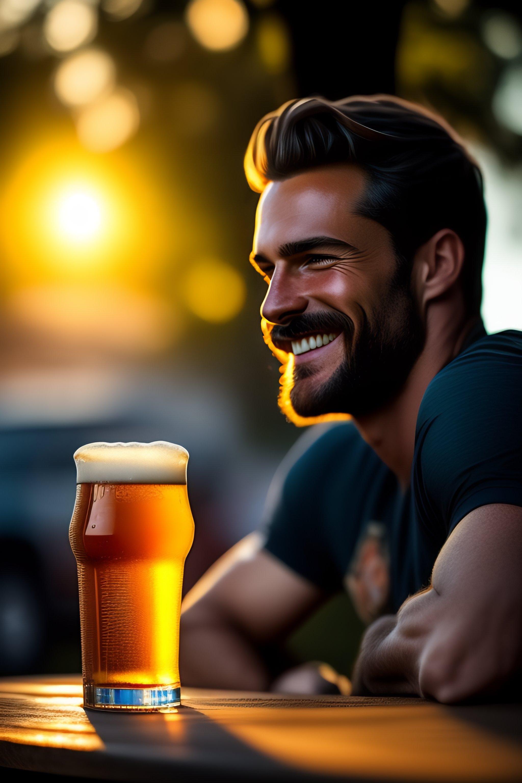 Lexica - As the sun set on a hot summer evening, a random guy named ...