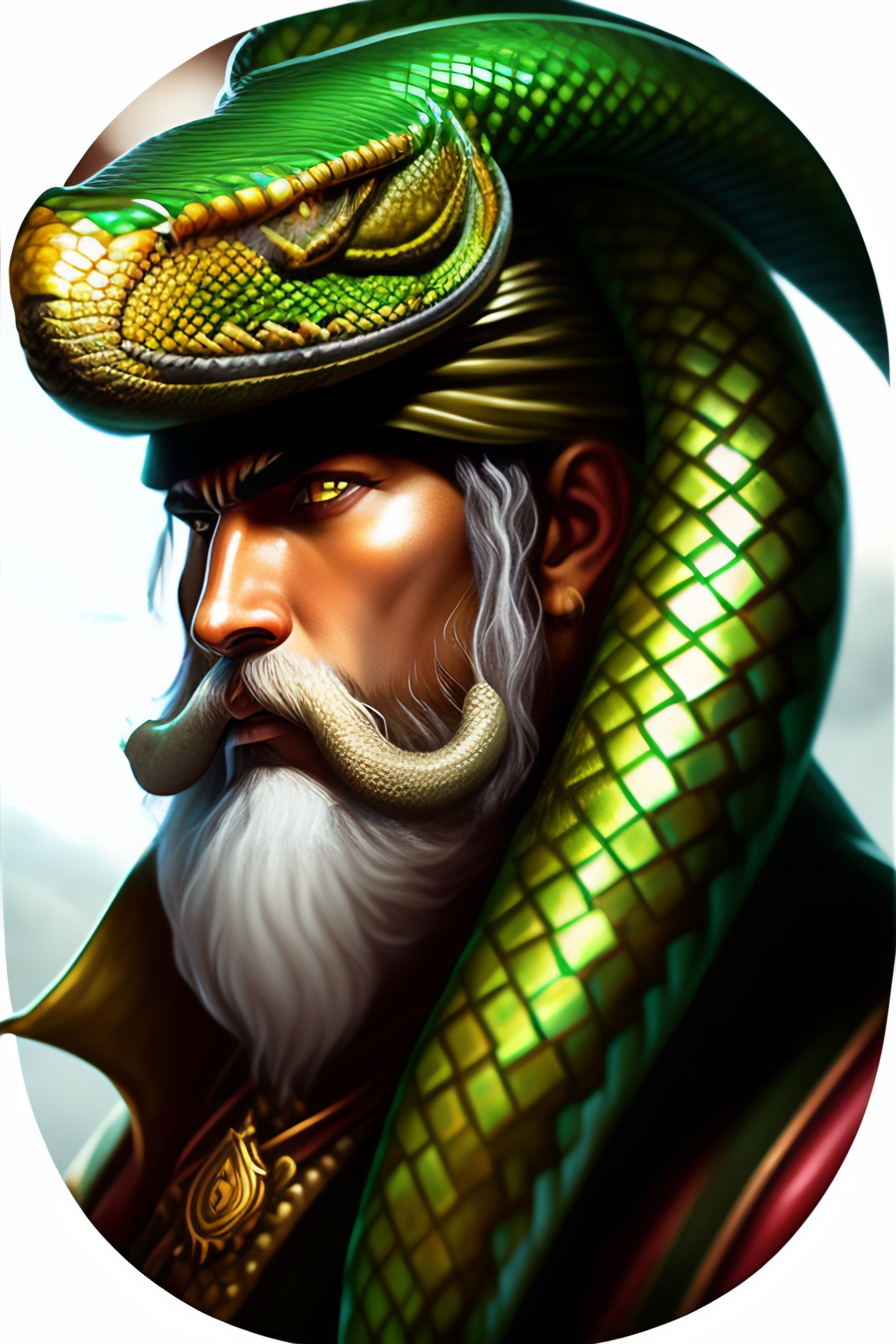 Lexica - Snakeman, realistic, detailed, rpg style