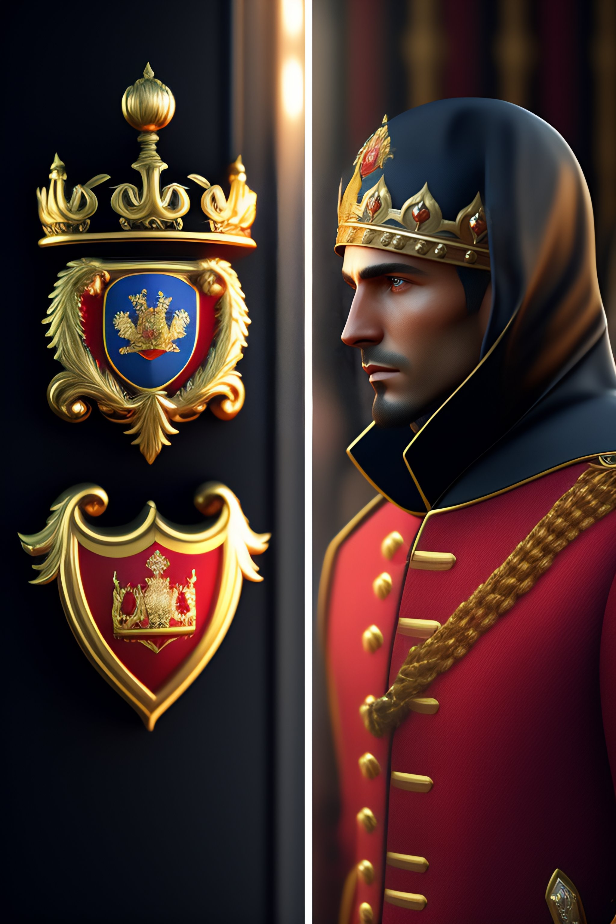 Lexica - /imagine prompt: coat of arms + royal coat of arms + front ...