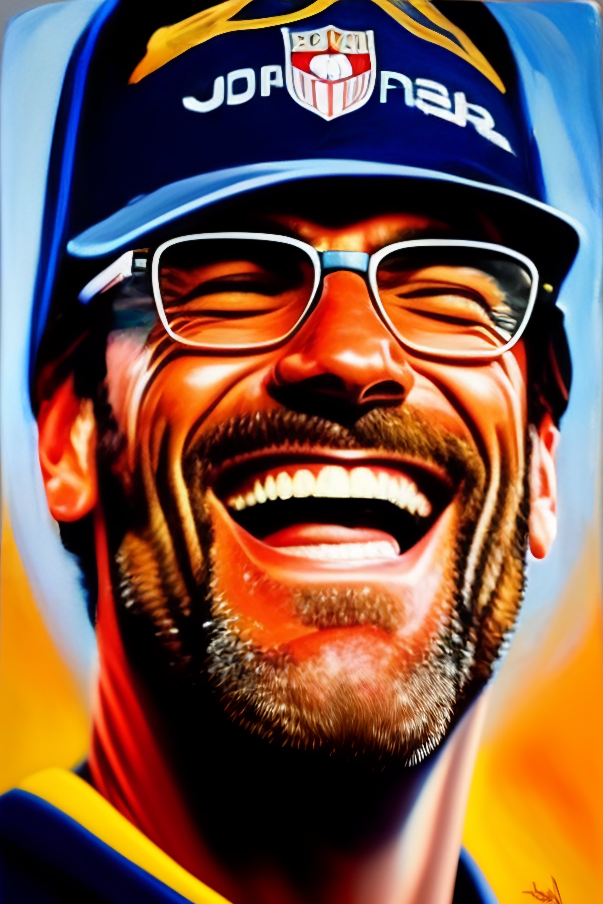 Lexica - Jurgen klopp, laughing head, oil painting, excellent quality ...
