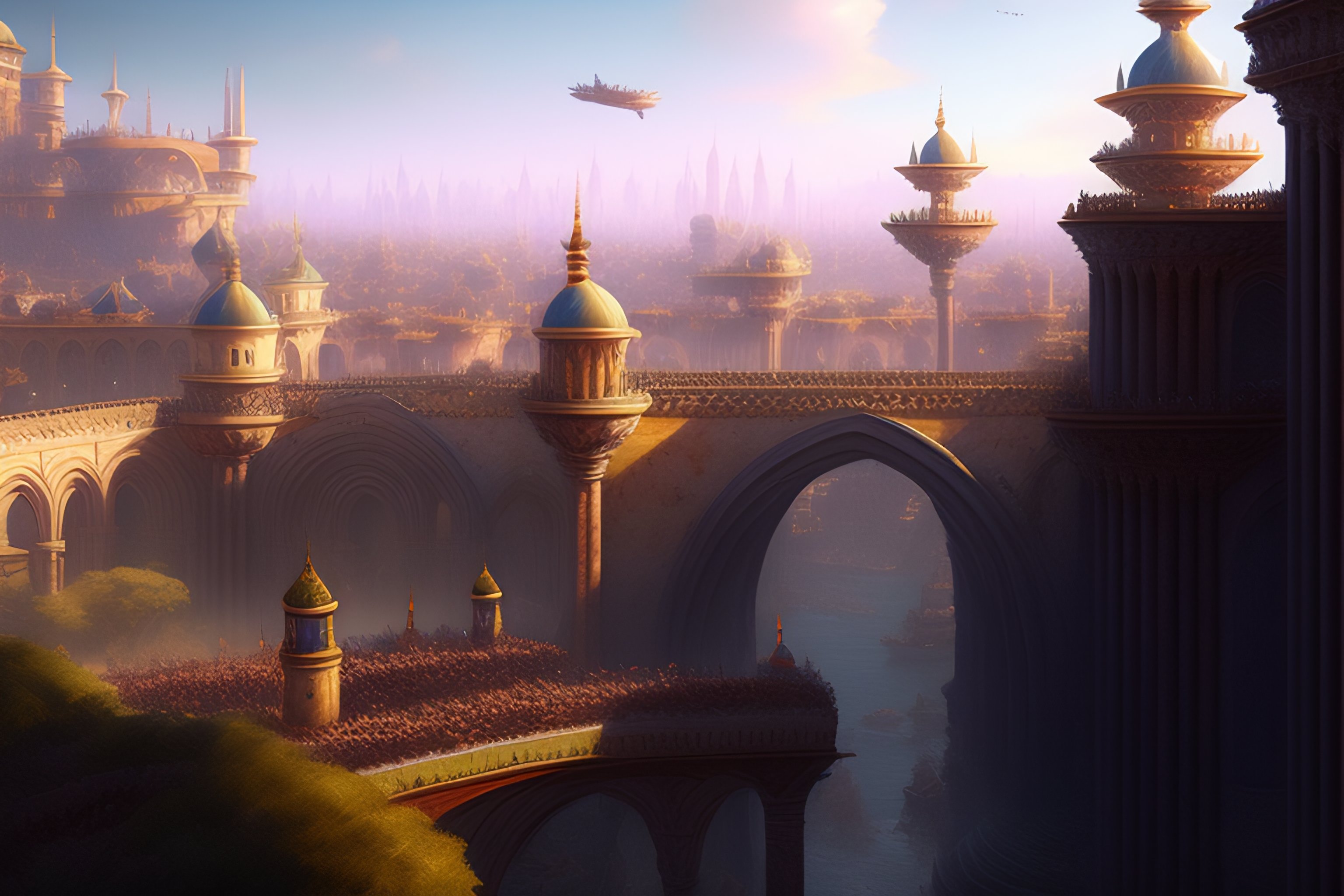 Lexica - Medieval capital city, fantasy, hyper detailed, hills ...