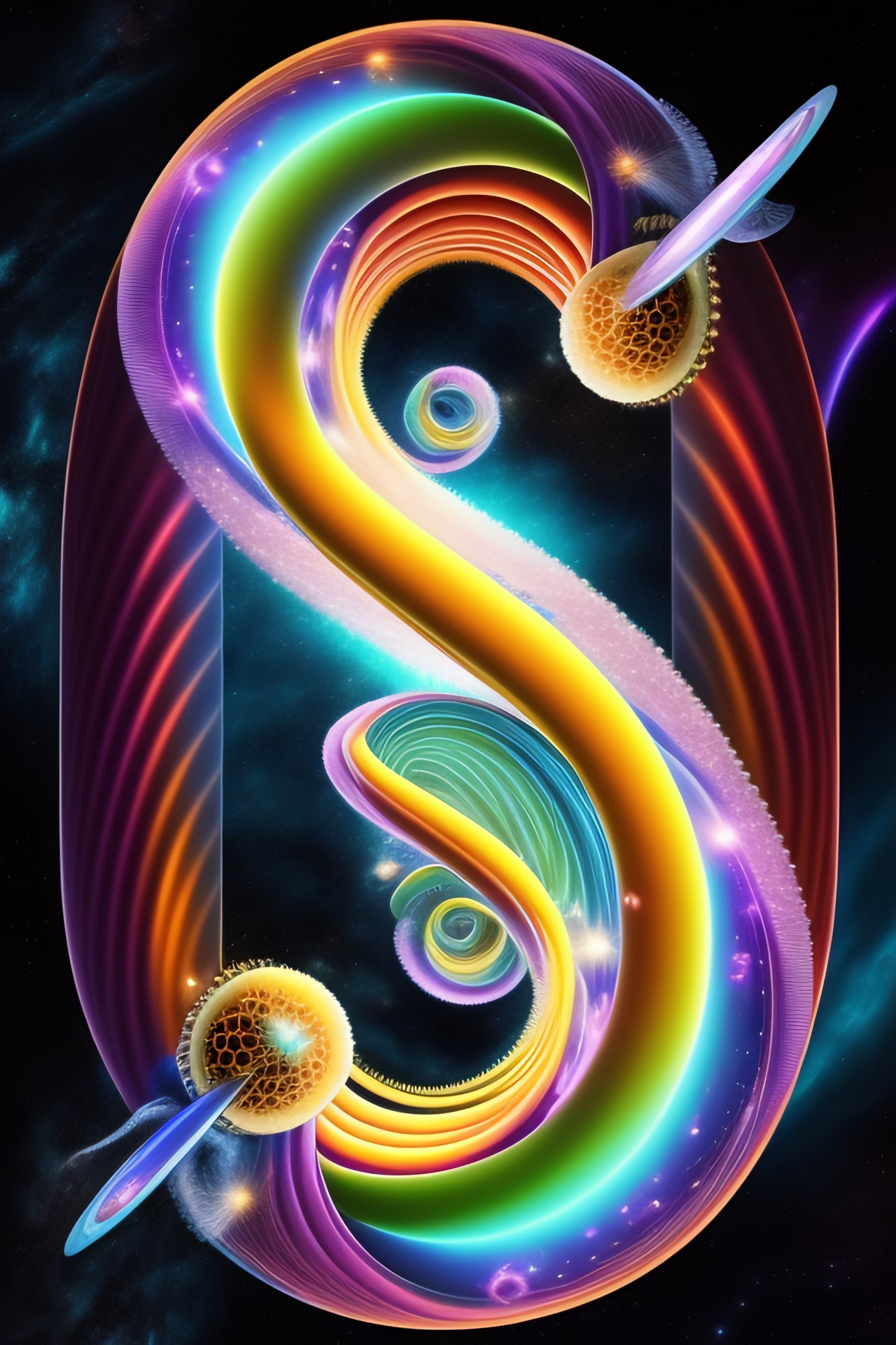 Lexica - A double helix and virus surrounded by mathematical equations ...