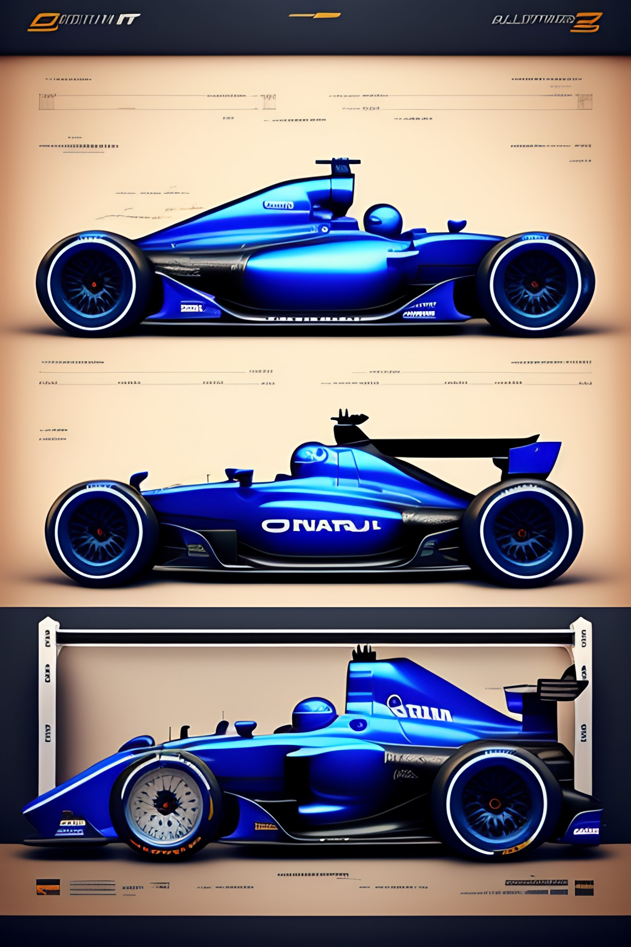 Lexica - Blueprint of formula racing car