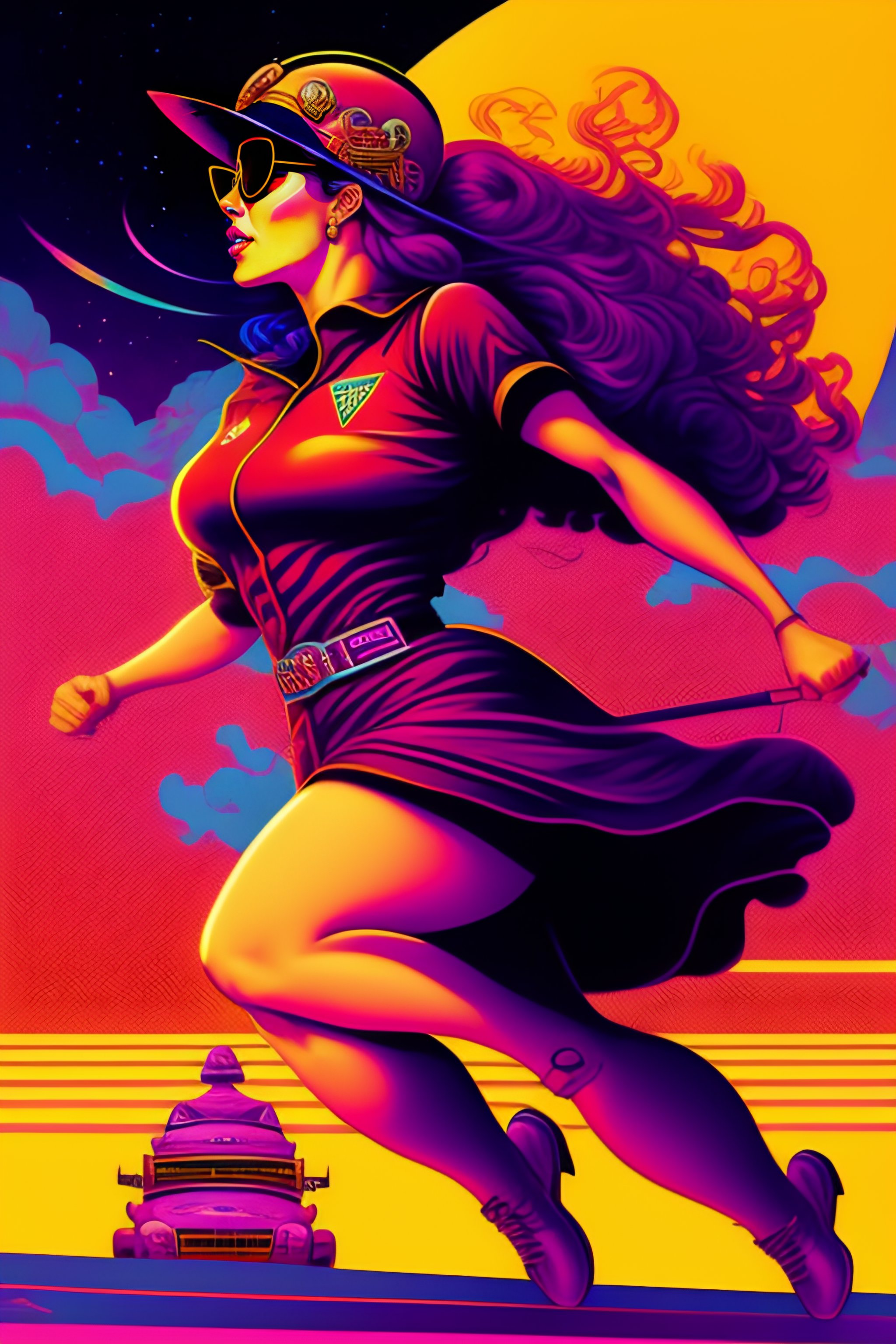 Lexica - Tatoer derby girl sprinting cross-over, logo design by ...