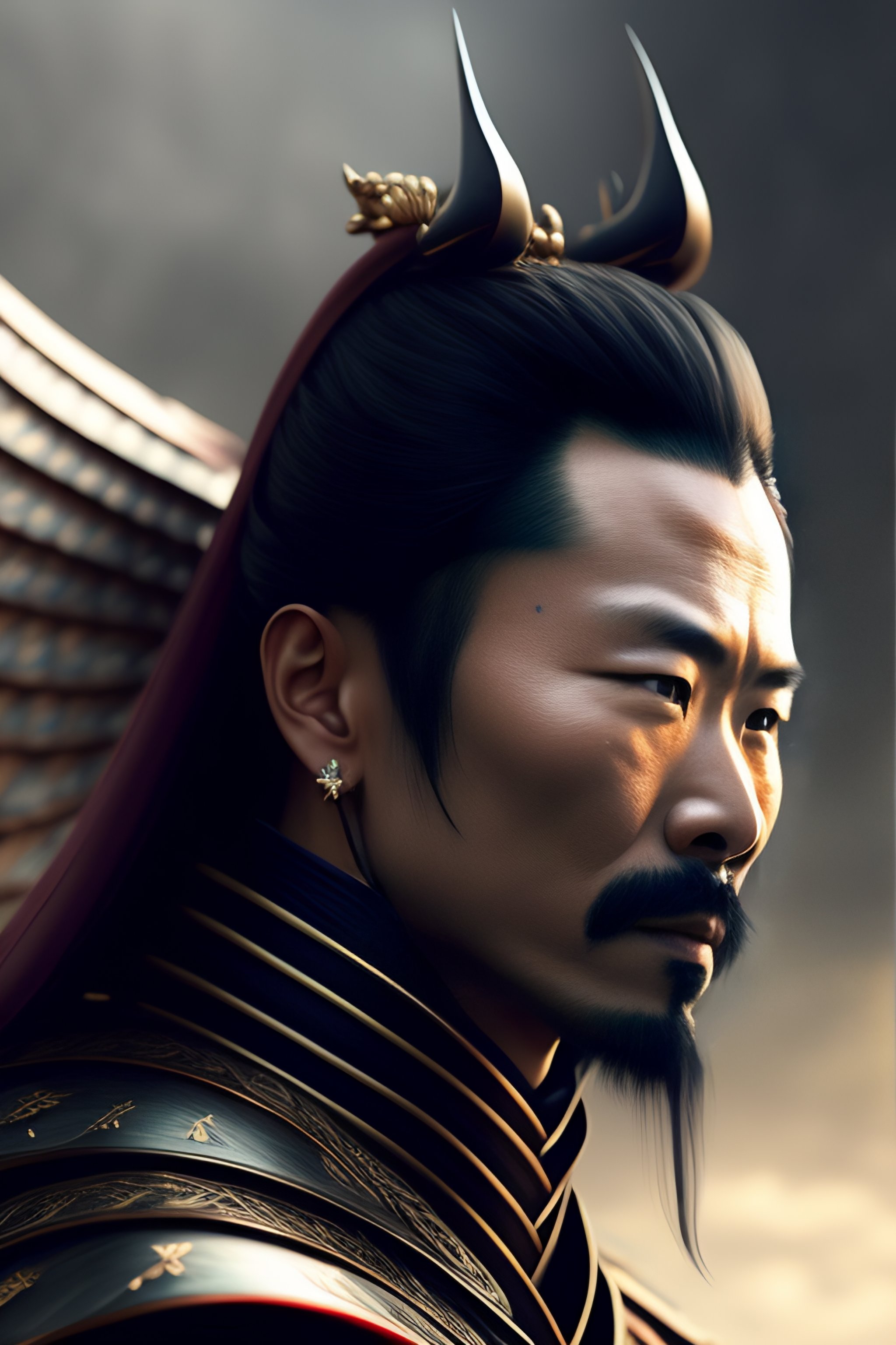 Lexica - A samurai man with wings