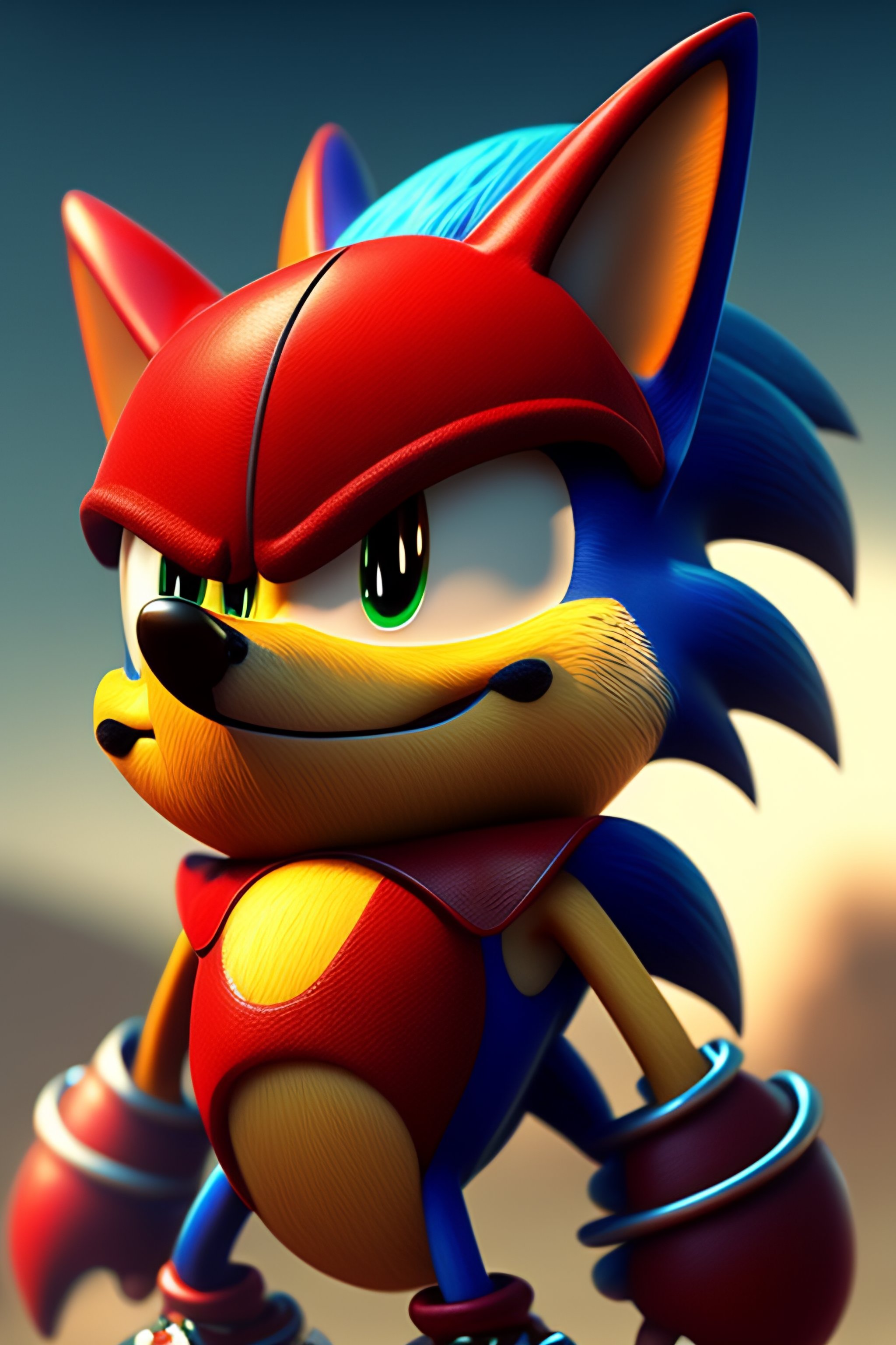 Lexica - Sonic the hedgehog dressed as a ladybug