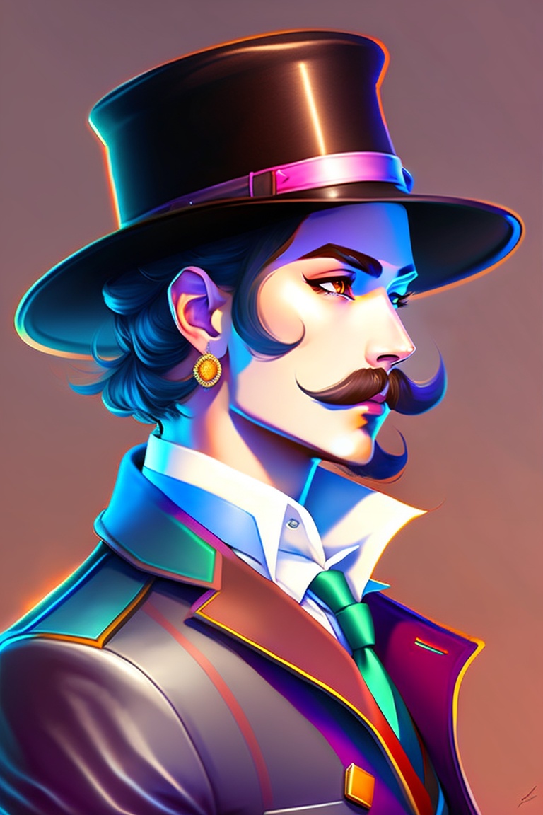 Lexica - ((drag king girl with a mustache dressed as a mustached man ...