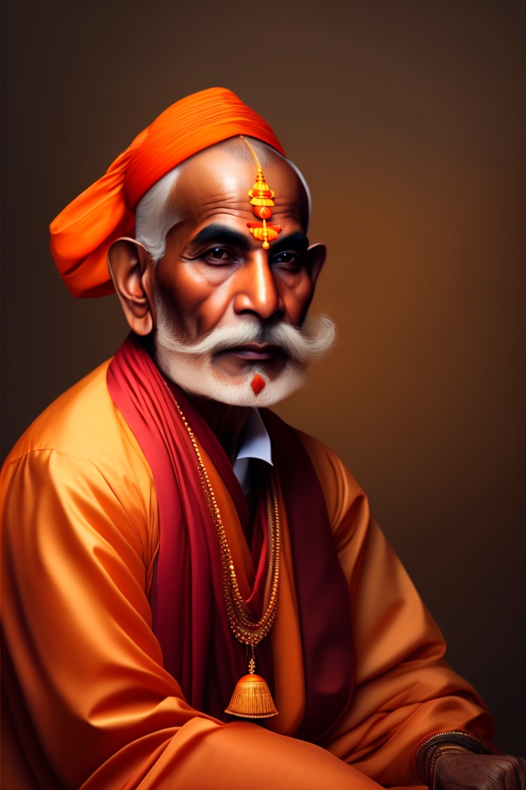 Lexica - Old indian monk pandit,with tilak on head,wear bhagwa clothes ...