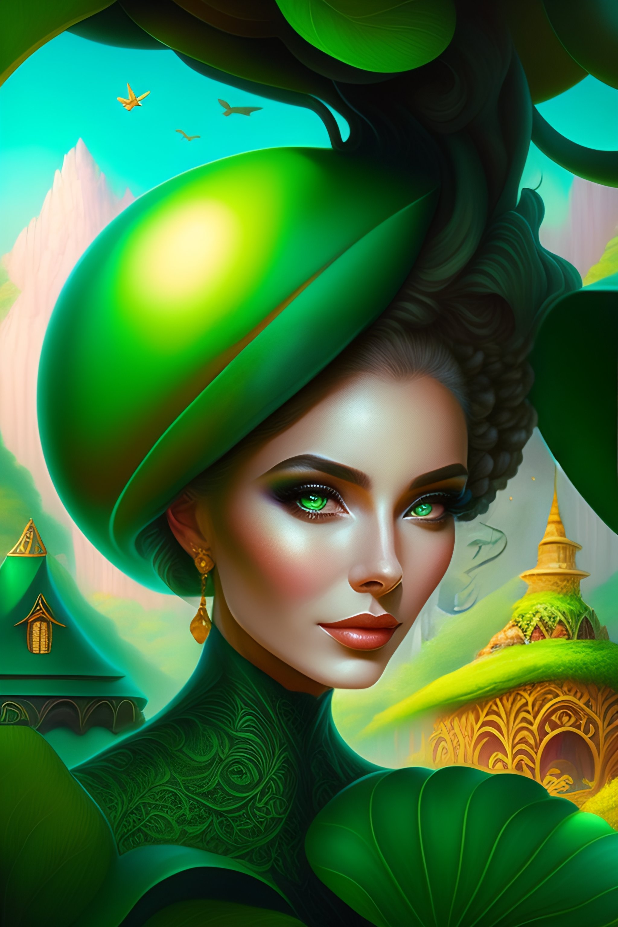 Lexica - A beguiling fantasy matte painting of an intricate beautiful ...