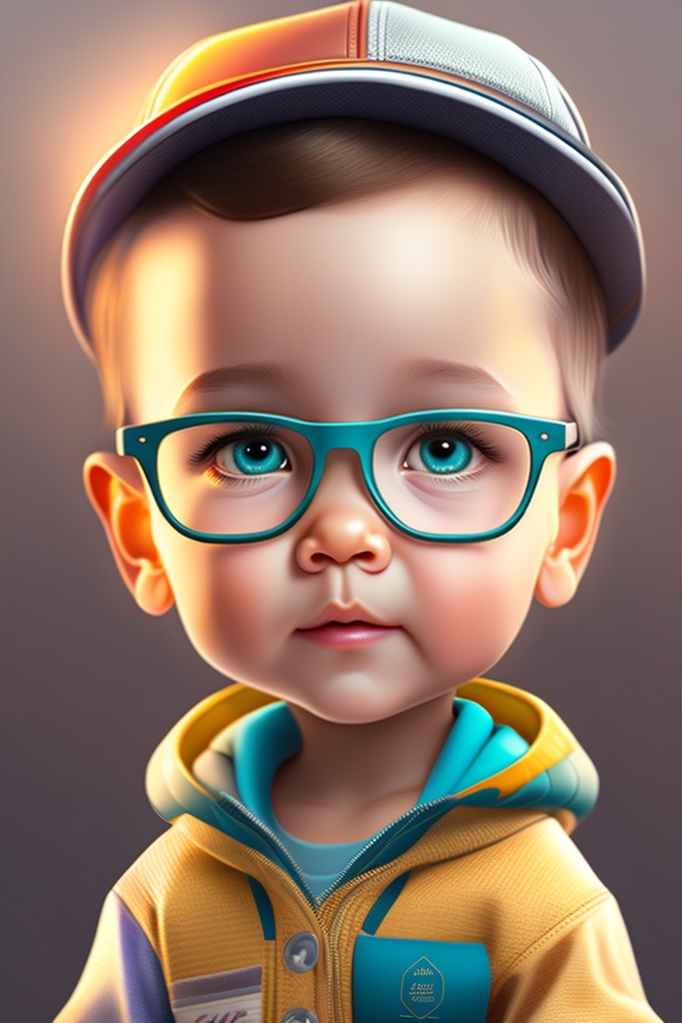 Lexica - Smart baby, cartoon, profile picture