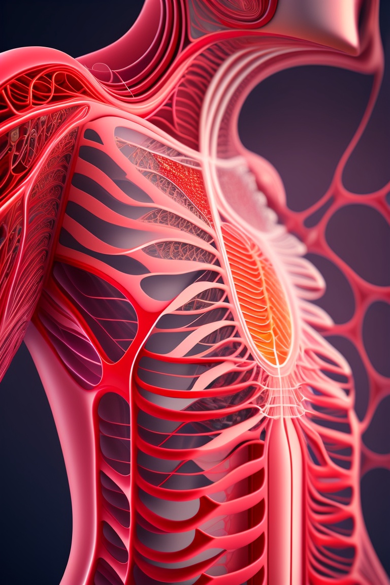 Lexica - Capture a detailed cutaway image of a human body, revealing ...