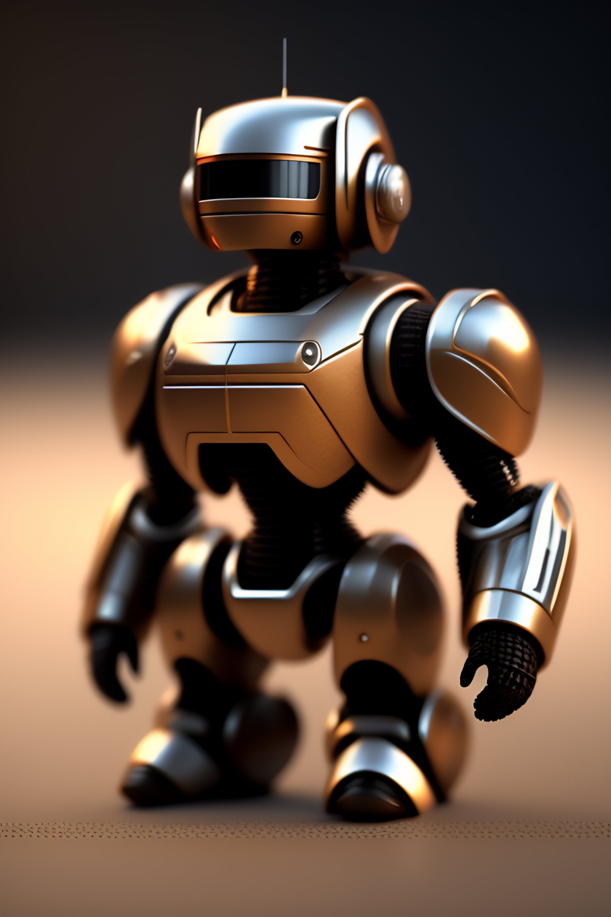 Lexica - Cute 3d render of toy art robocop