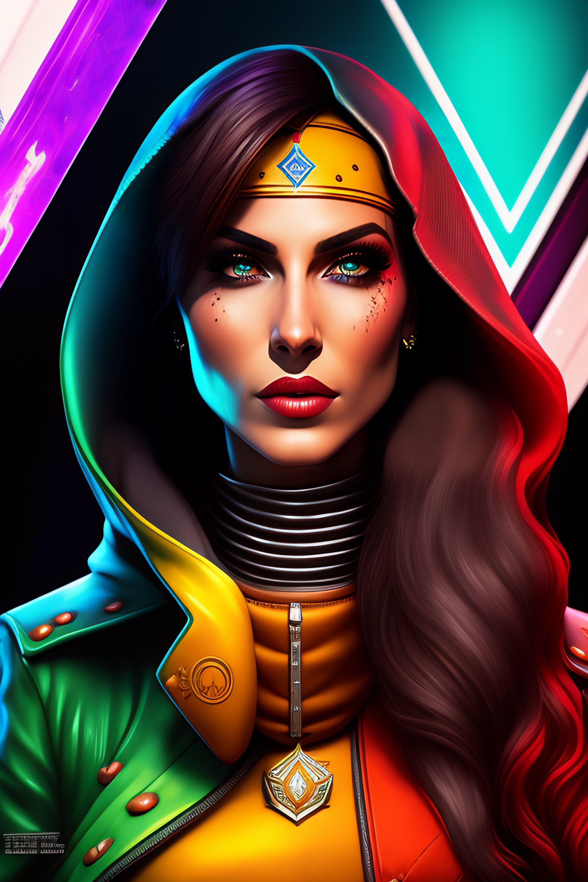 Lexica - Symmetry!! portrait of borderlands 3 psycho
