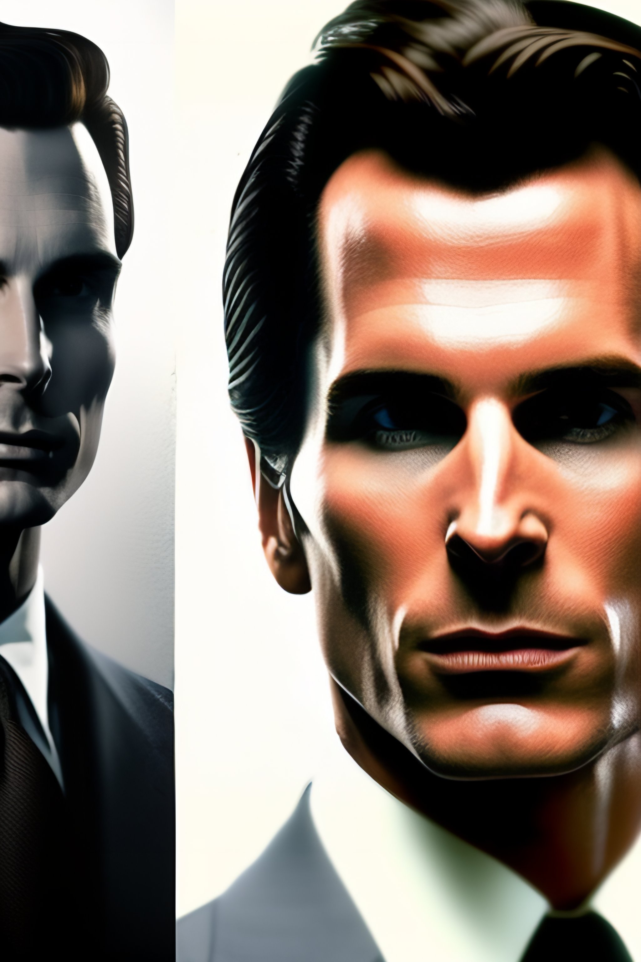 Lexica - Analog style, portrait of Patrick Bateman interpreted by ...