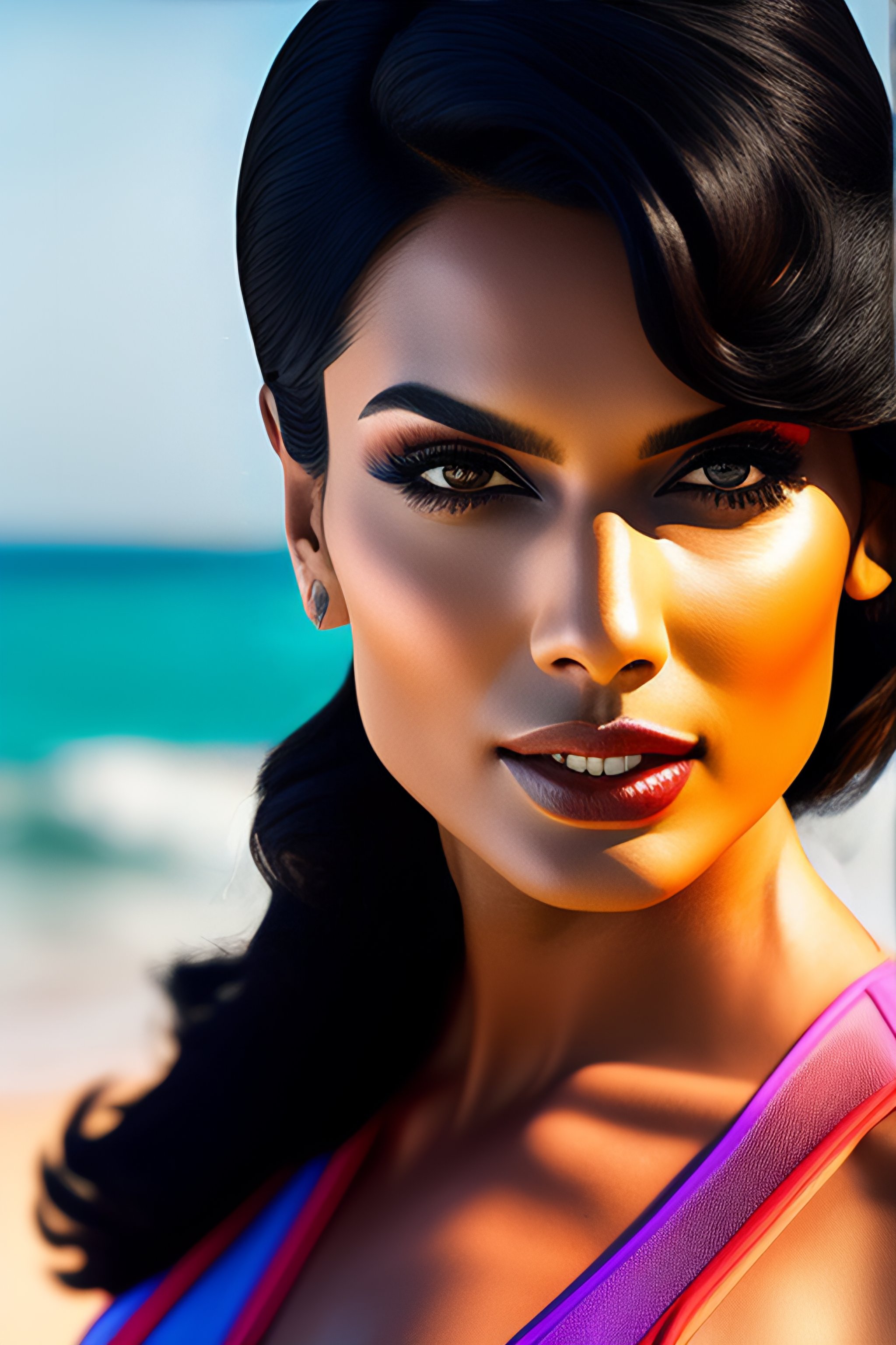 Lexica - Anglo-Indian woman in mid 30s, short straight black hair, like ...