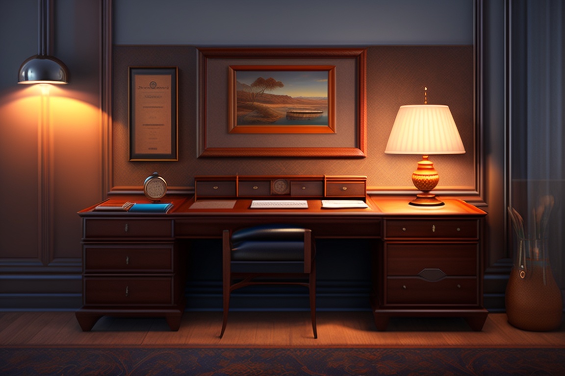 Lexica - A detective's desk scenario with a cork frame on the wall ...