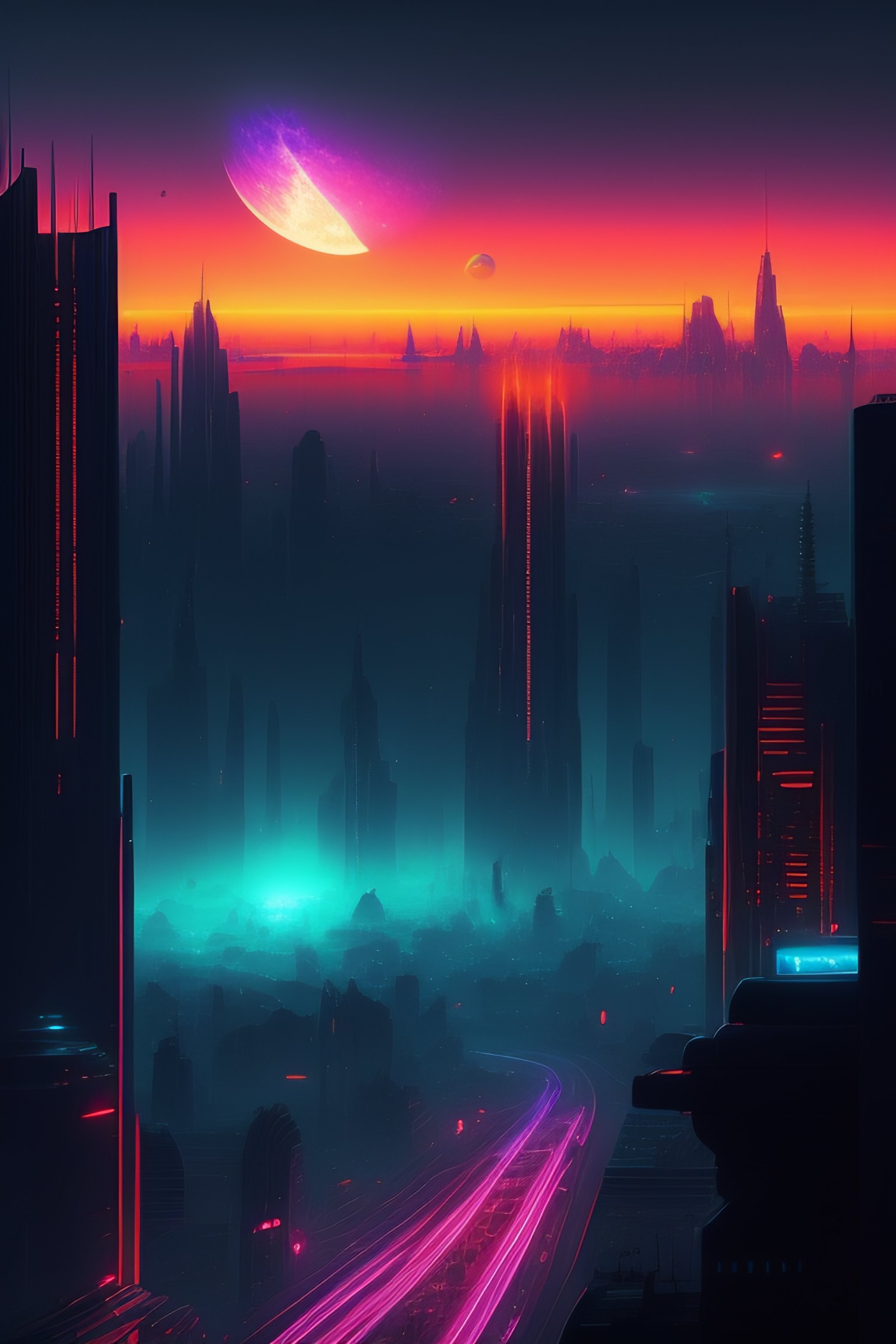 Lexica - Illustration of a dead city, dark, melancholic, futuristic ...