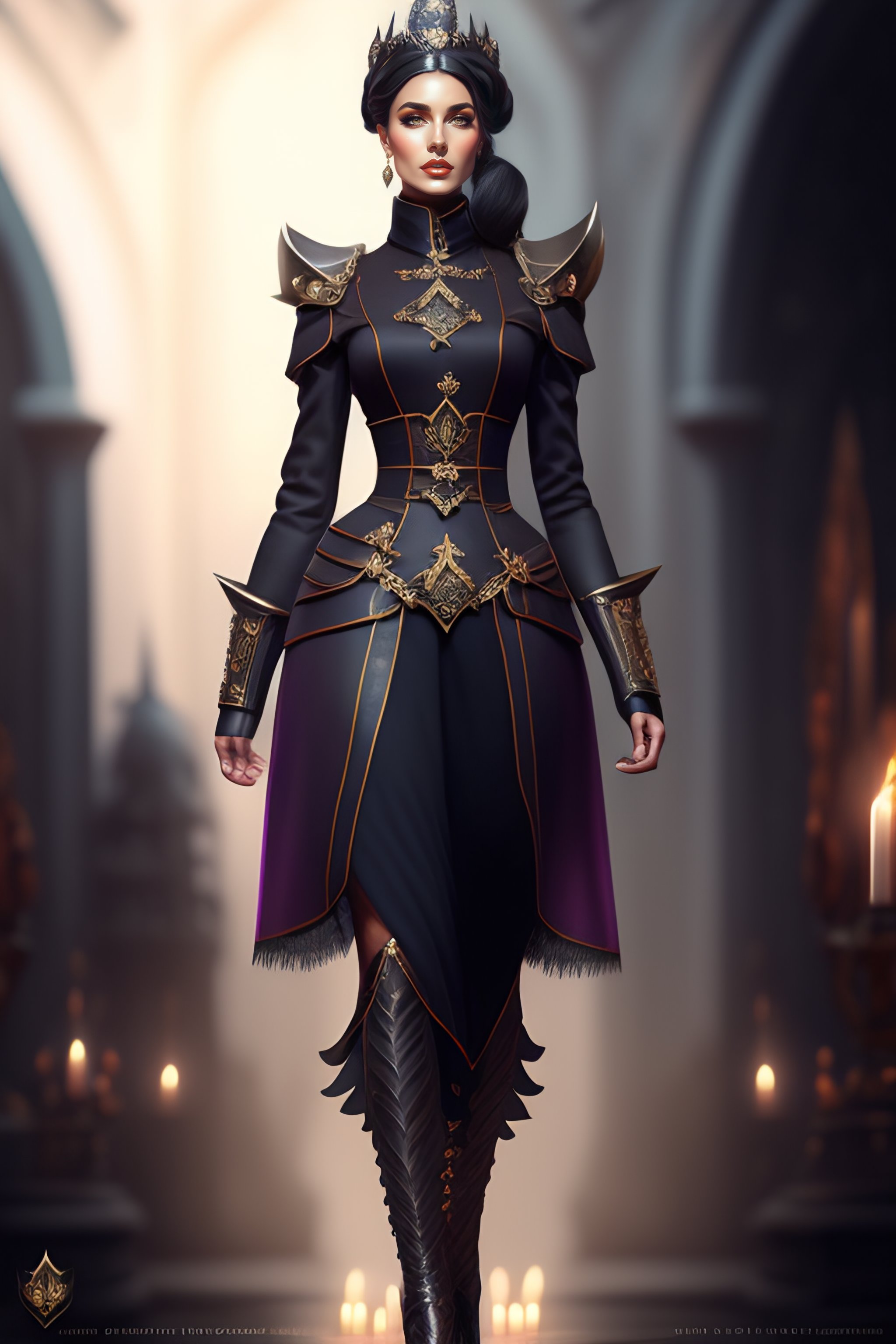 Lexica - Gothic necromancer queen, german WWII officer tight-fitting ...
