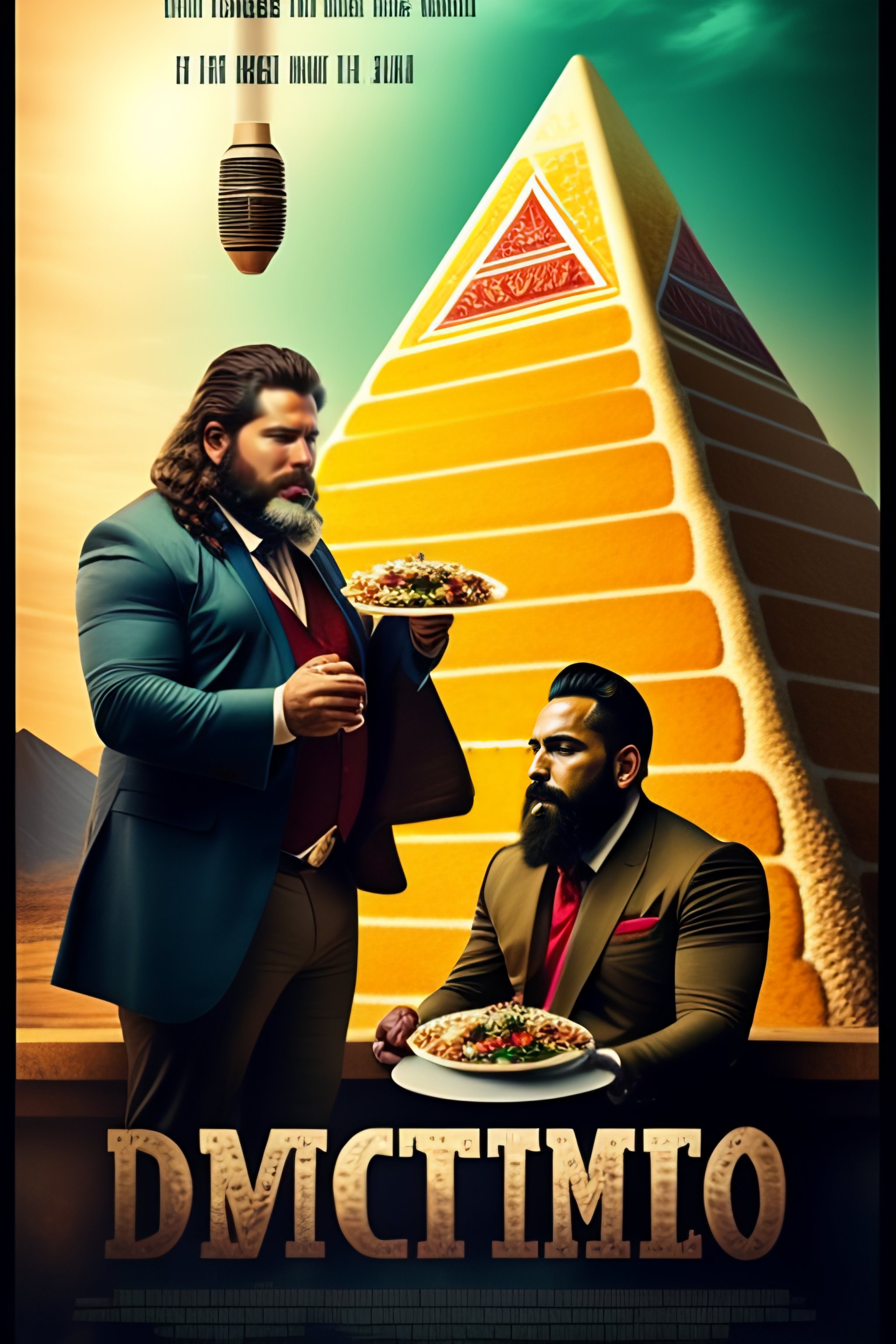 Lexica - Movie poster of two white man with beard eating a taco in ...