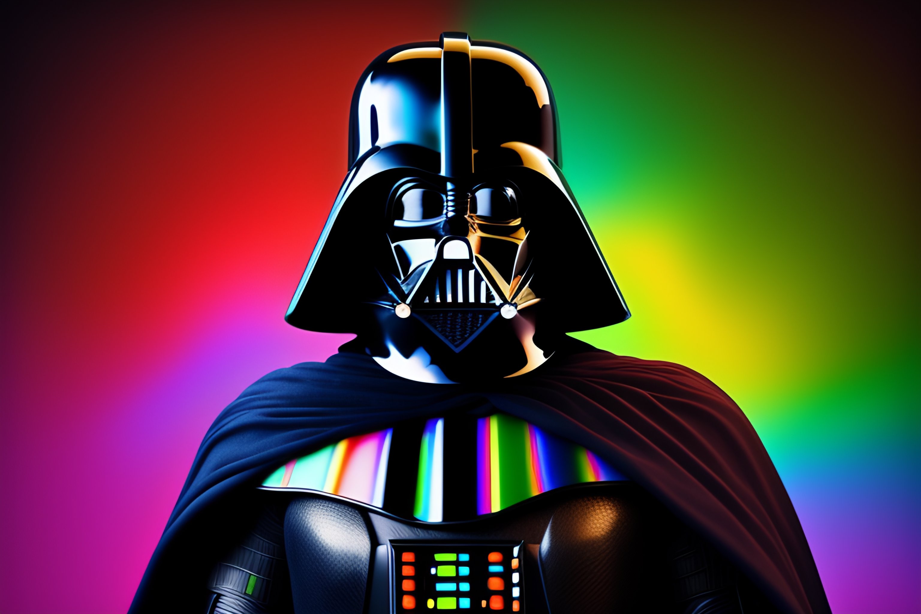 Lexica - Darth Vader with rainbow armour