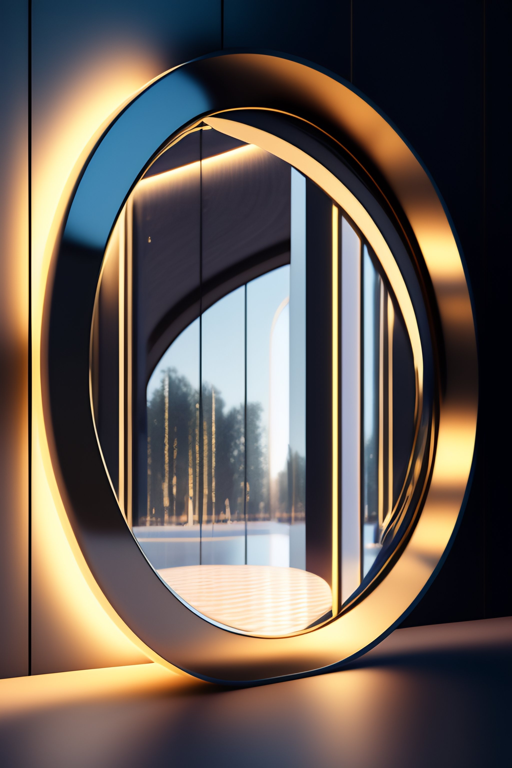 Lexica - Circle mirror, flagship store concept design , micro intricate ...