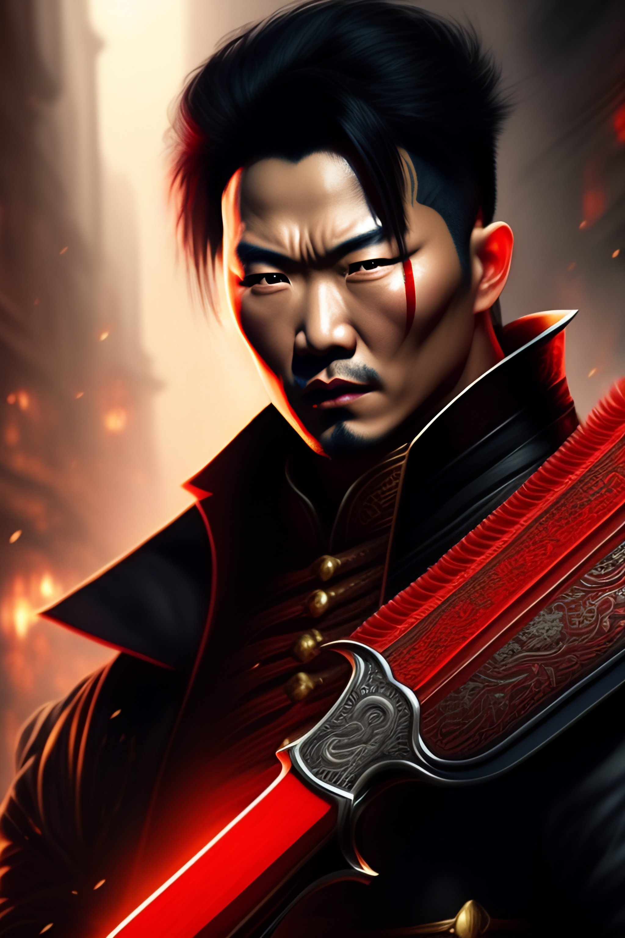 Lexica - Chinese vampire hunter with a guandao